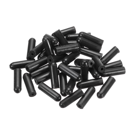 Uxcell 40Pcs Silicone End Caps 0.09 " ID 0.57" Height Black - Walmart.com
