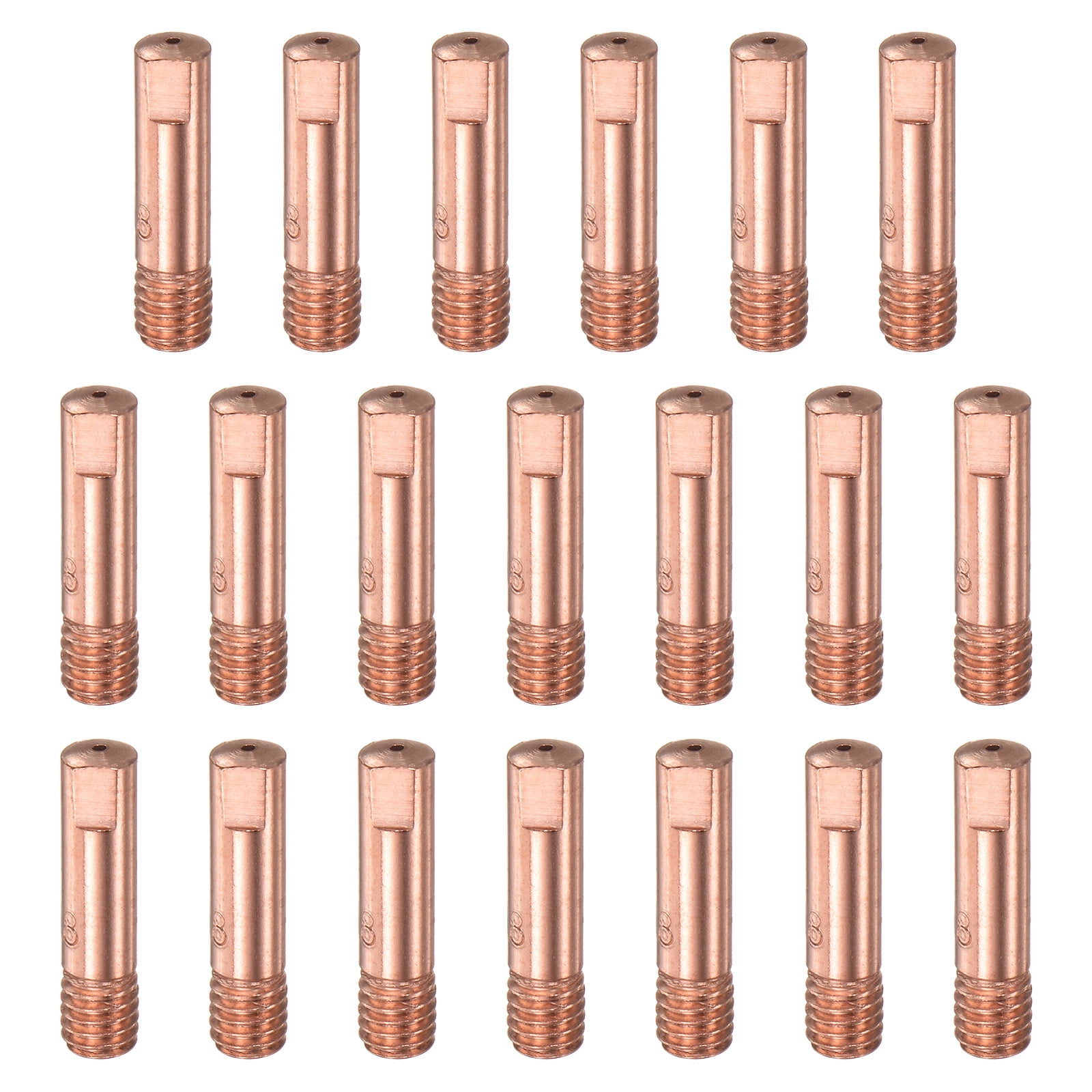 Uxcell 20Pcs Welder Tips .030" Bore Diameter M6 Copper Contact Tip for ...