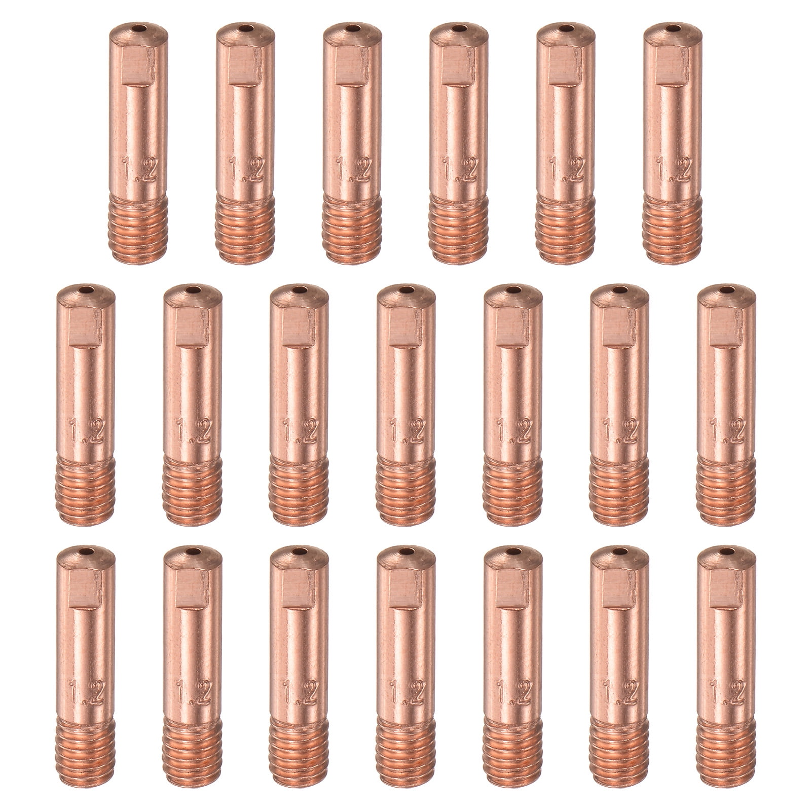 Uxcell 20Pcs Welder Tips .050" Bore Diameter M6 Copper Contact Tip for ...