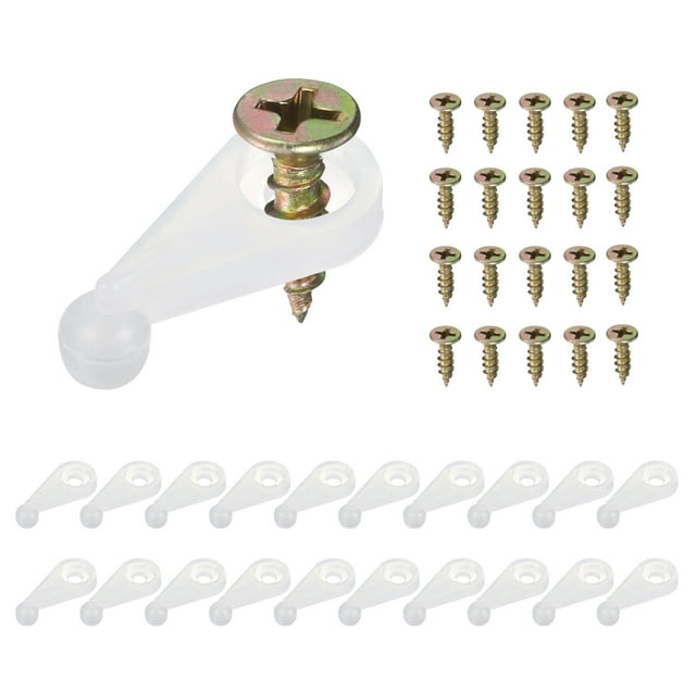 Uxcell 20Set 1 Inch Plastic Glass Retainer Clips Set for 4mm Thick ...