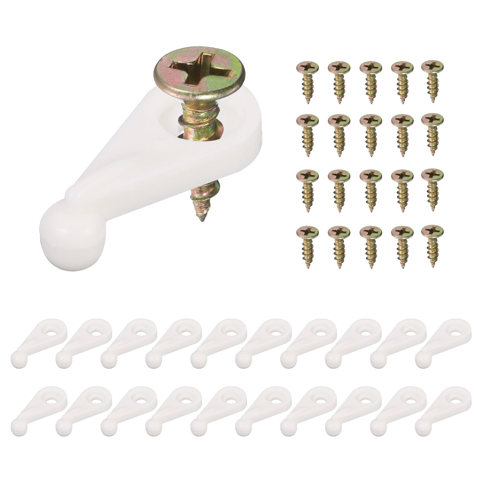 Uxcell 20Set 1 Inch Plastic Glass Retainer Clips Set for 4mm Thick ...
