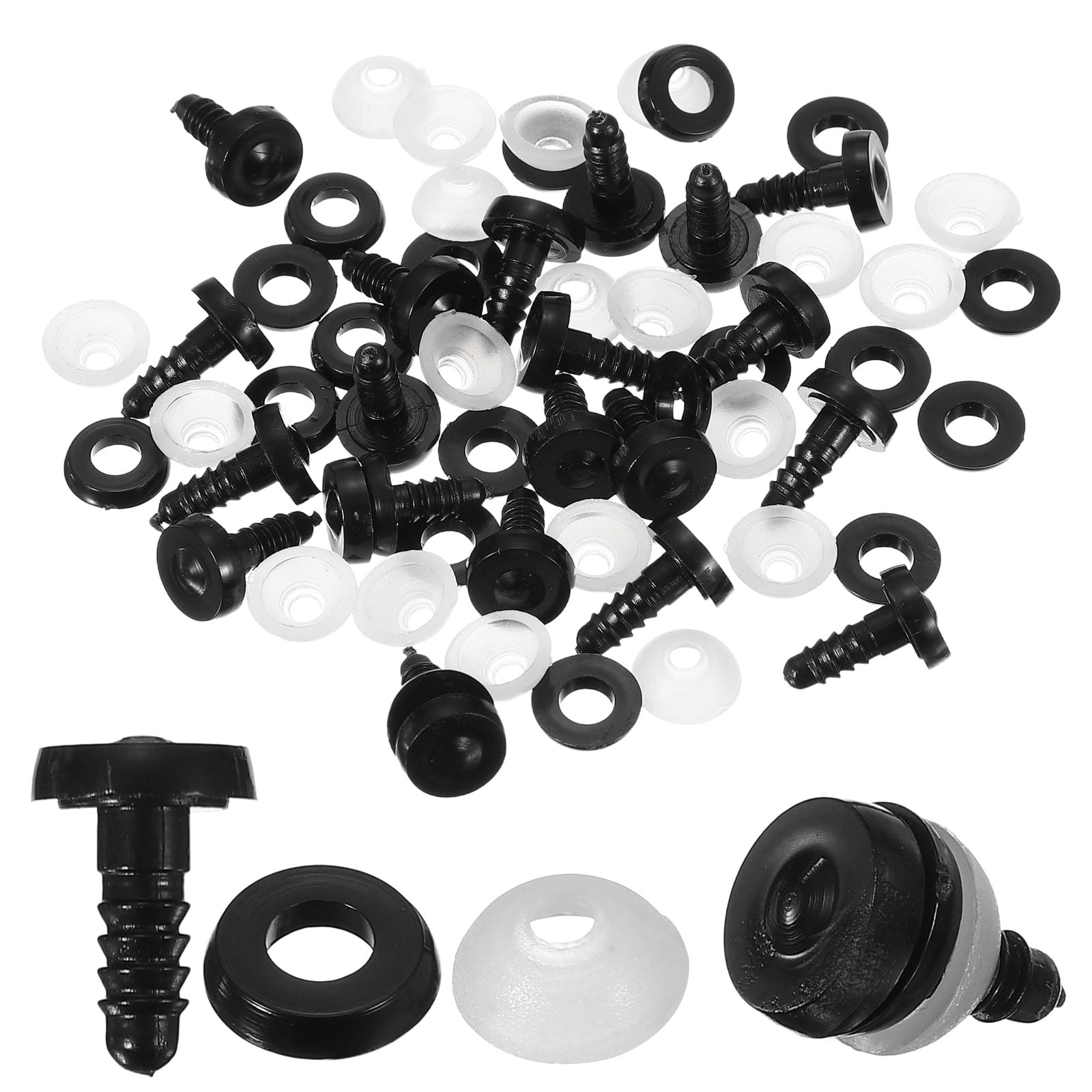 Uxcell 20Set 12mm 1/2" Doll Joints, Plastic Removable Animal Joints ...