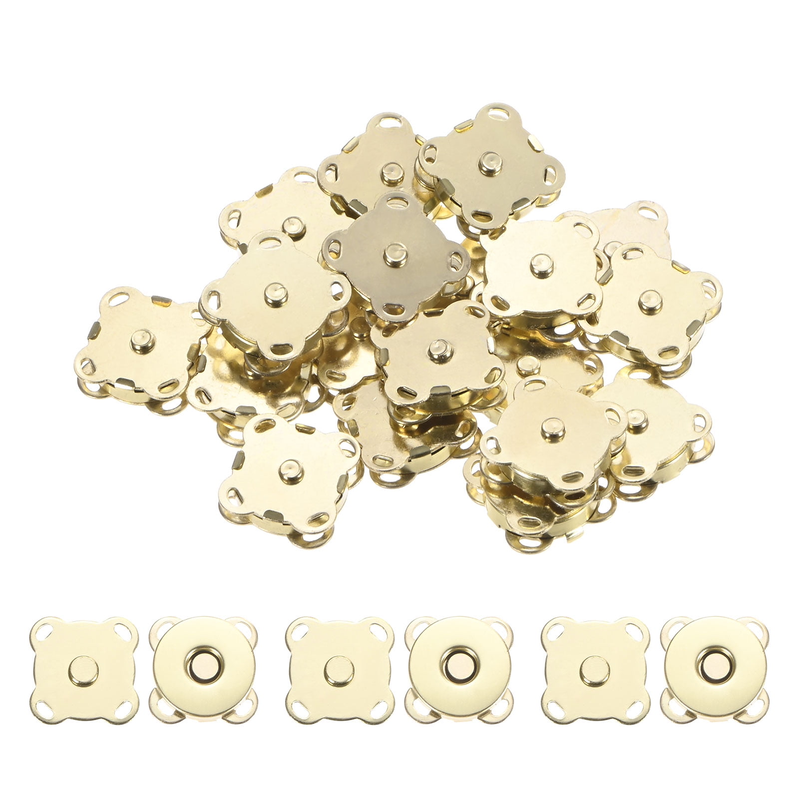 Uxcell 20Set Magnetic Snaps Buttons, Plum Magnetic Snap Closures ...
