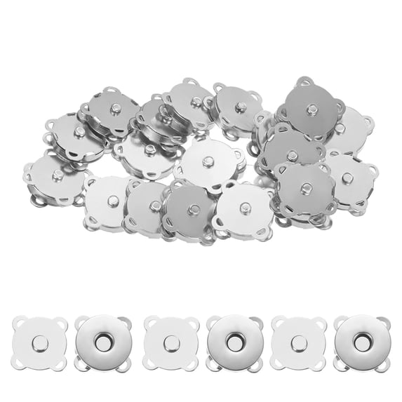 Uxcell 20Set Magnetic Snaps Buttons, Plum Magnetic Snap Closures ...