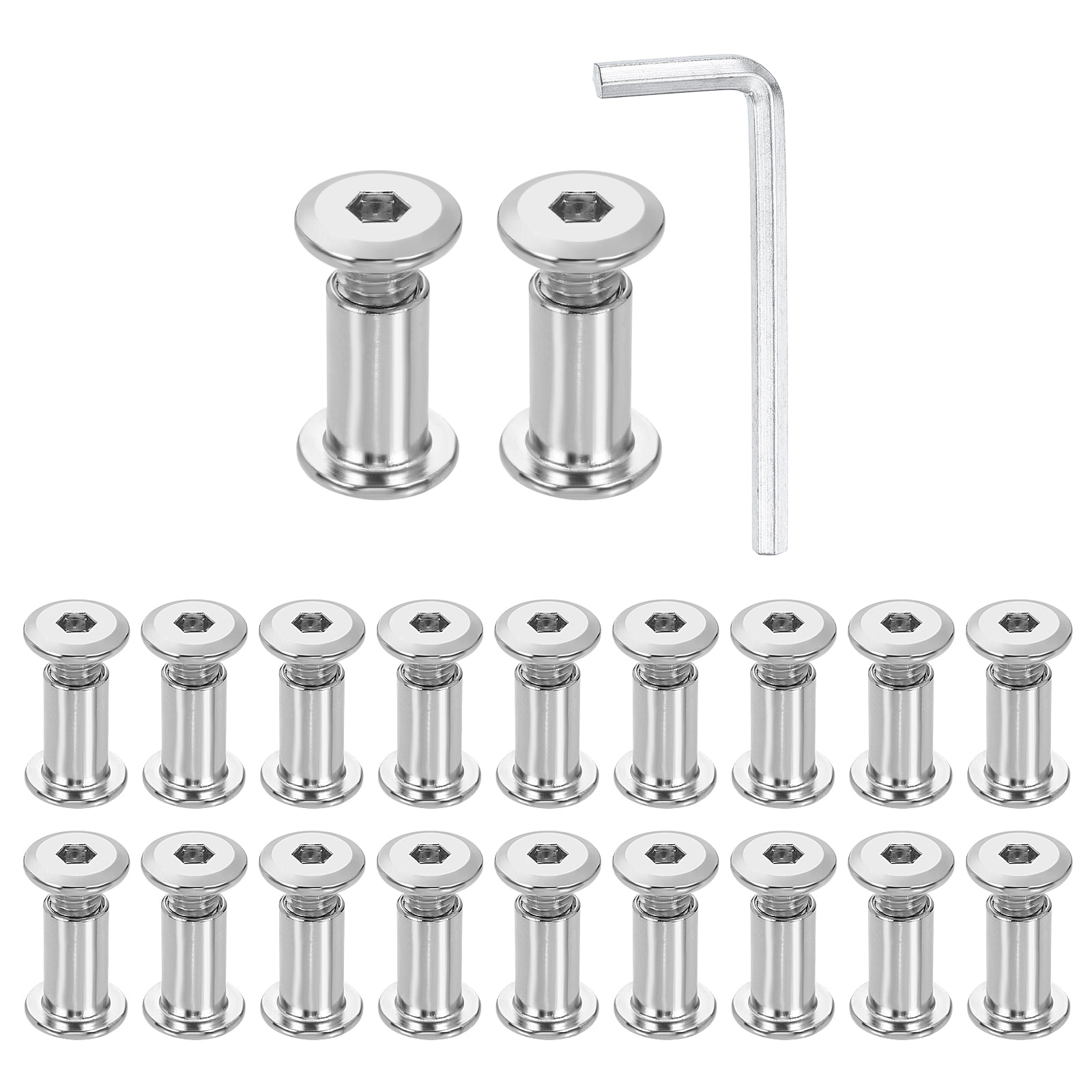 Uxcell 20Sets M8x12mm Hex Drive Socket Cap Bolt M8*18mm Nuts with M5 ...