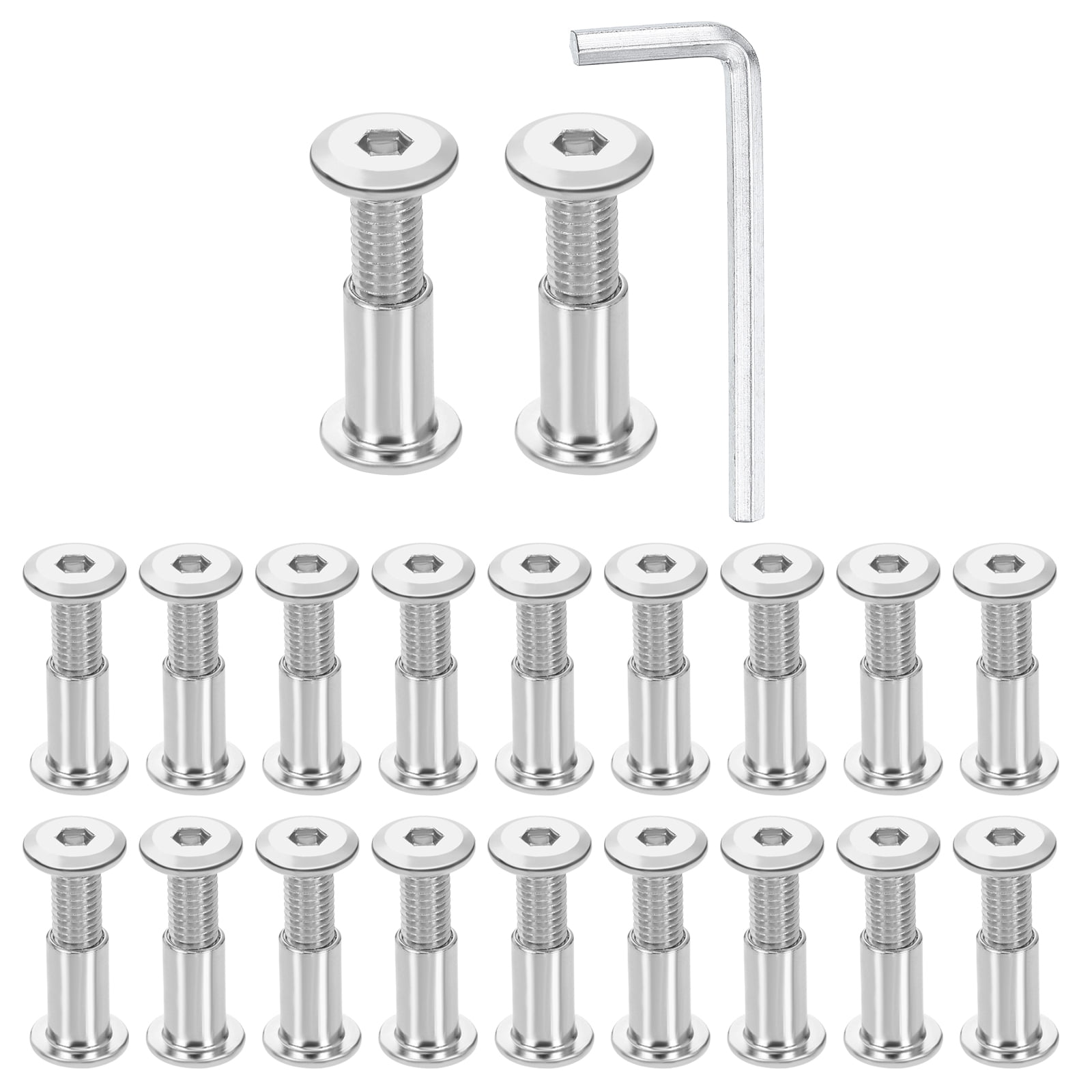 Uxcell 20Sets M8x25mm Hex Drive Socket Cap Bolt M8*18mm Nuts with M5 ...