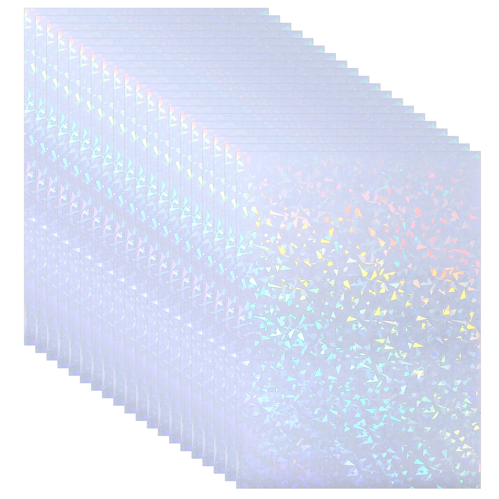 Uxcell 20Sheets A4 Self-adhesive Holographic Sticker Paper, Broken ...
