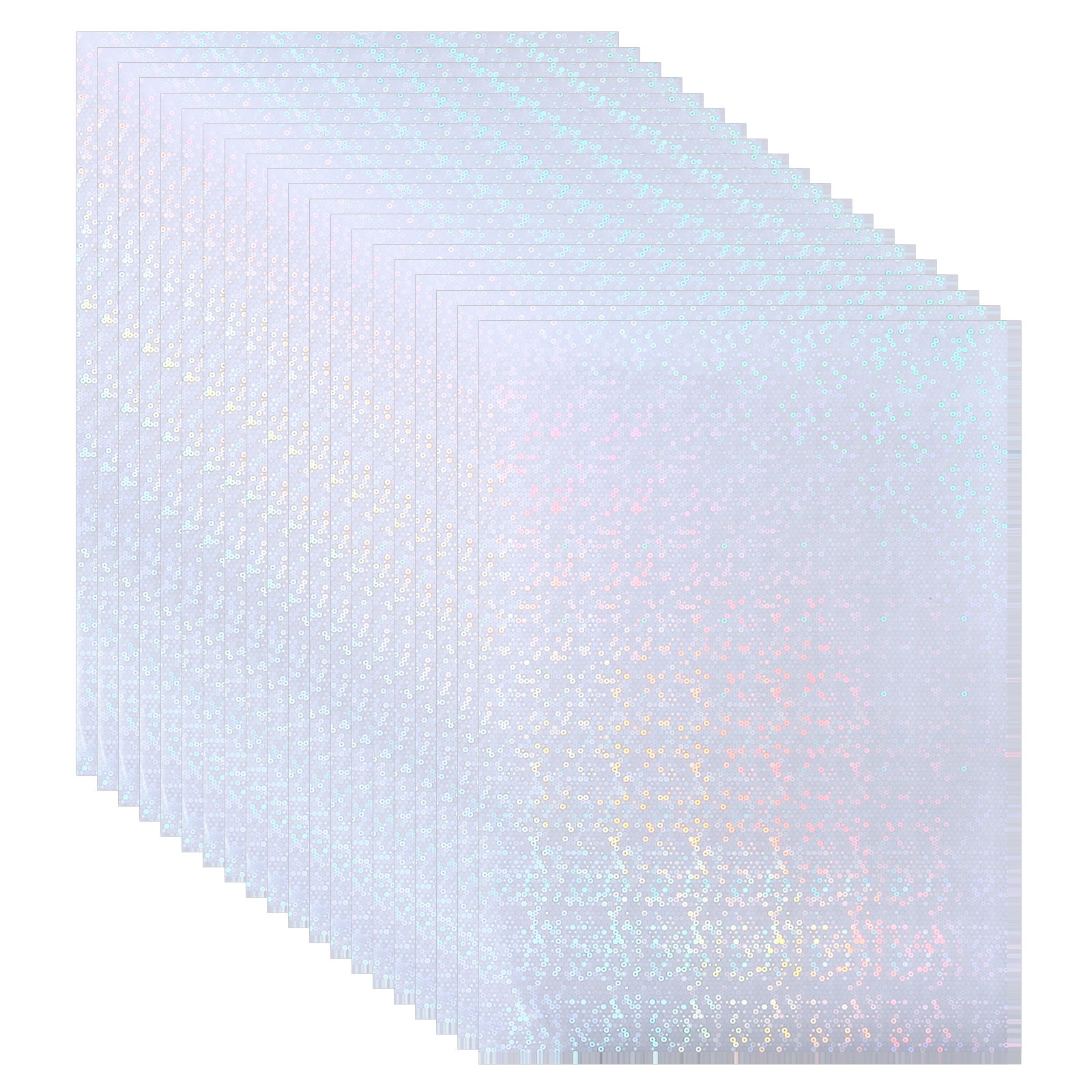 Uxcell 20Sheets A4 Self-adhesive Holographic Sticker Paper, Circle ...