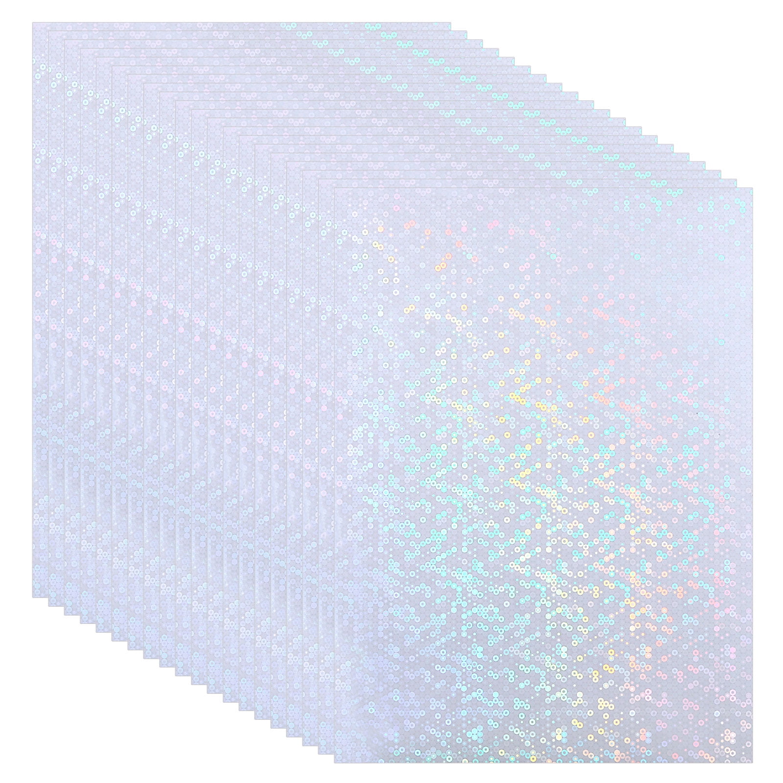 Uxcell 20Sheets A5 Self-adhesive Holographic Sticker Paper, Circle ...