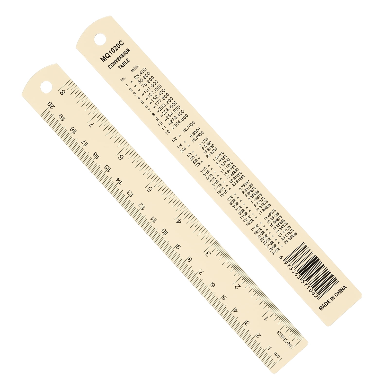 Uxcell 20cm/8" Metal Ruler, 2 Pack Aluminum Alloy Rulers with ...