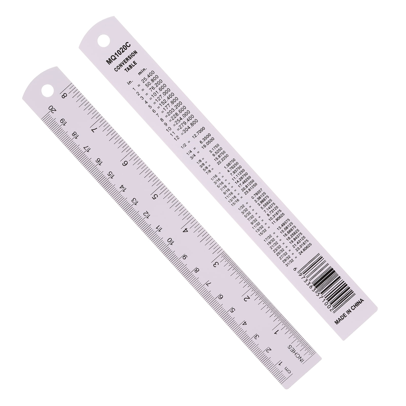 Uxcell 20cm/8" Metal Ruler, 2 Pack Aluminum Alloy Rulers with ...