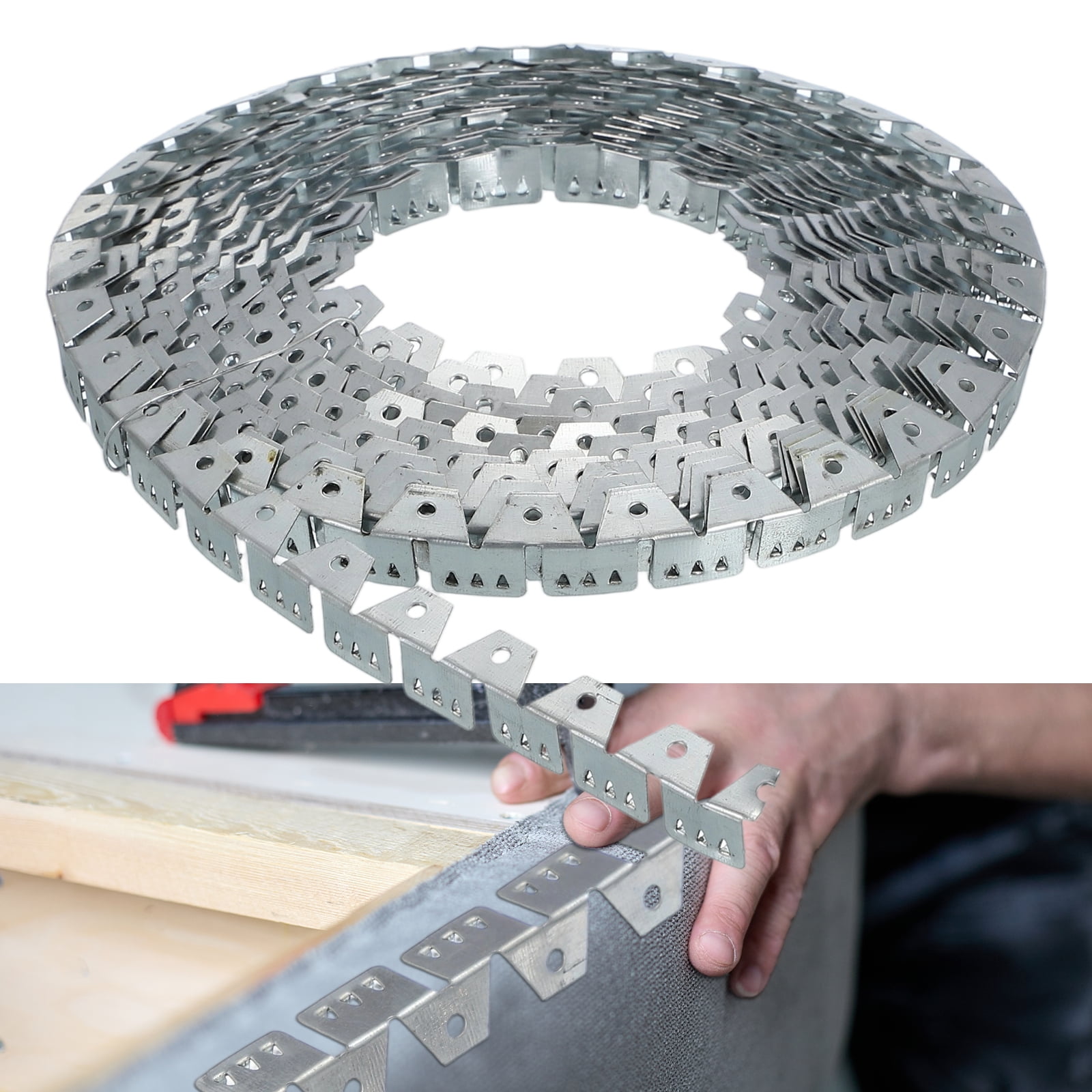 Uxcell 20ft Upholstery Metal Tack Strips, 1 Pcs Upholstery Sofa Curve ...