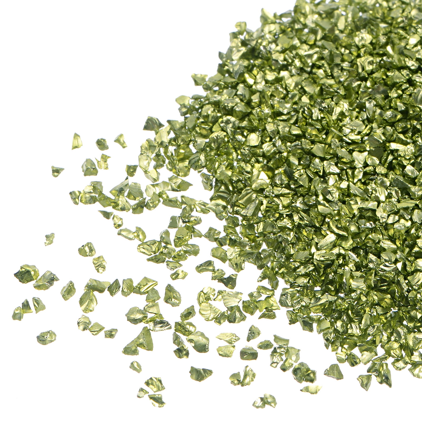 Uxcell 20g Crushed Glass Chips, 1-3mm Irregular Metallic Sequins Glass ...