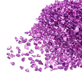 Uxcell 6Pcs Crushed Glass Chips High Luster Irregular Glass Chips for Nail Arts 1.06 oz Purple ...