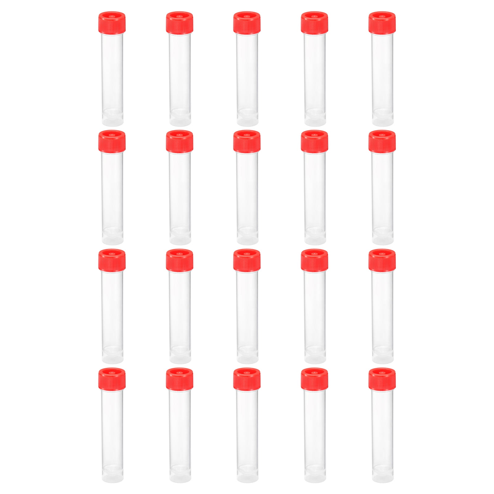 Uxcell 20mL Plastic Test Tubes, 20 Pack Frozen Test Tube Vial Container ...