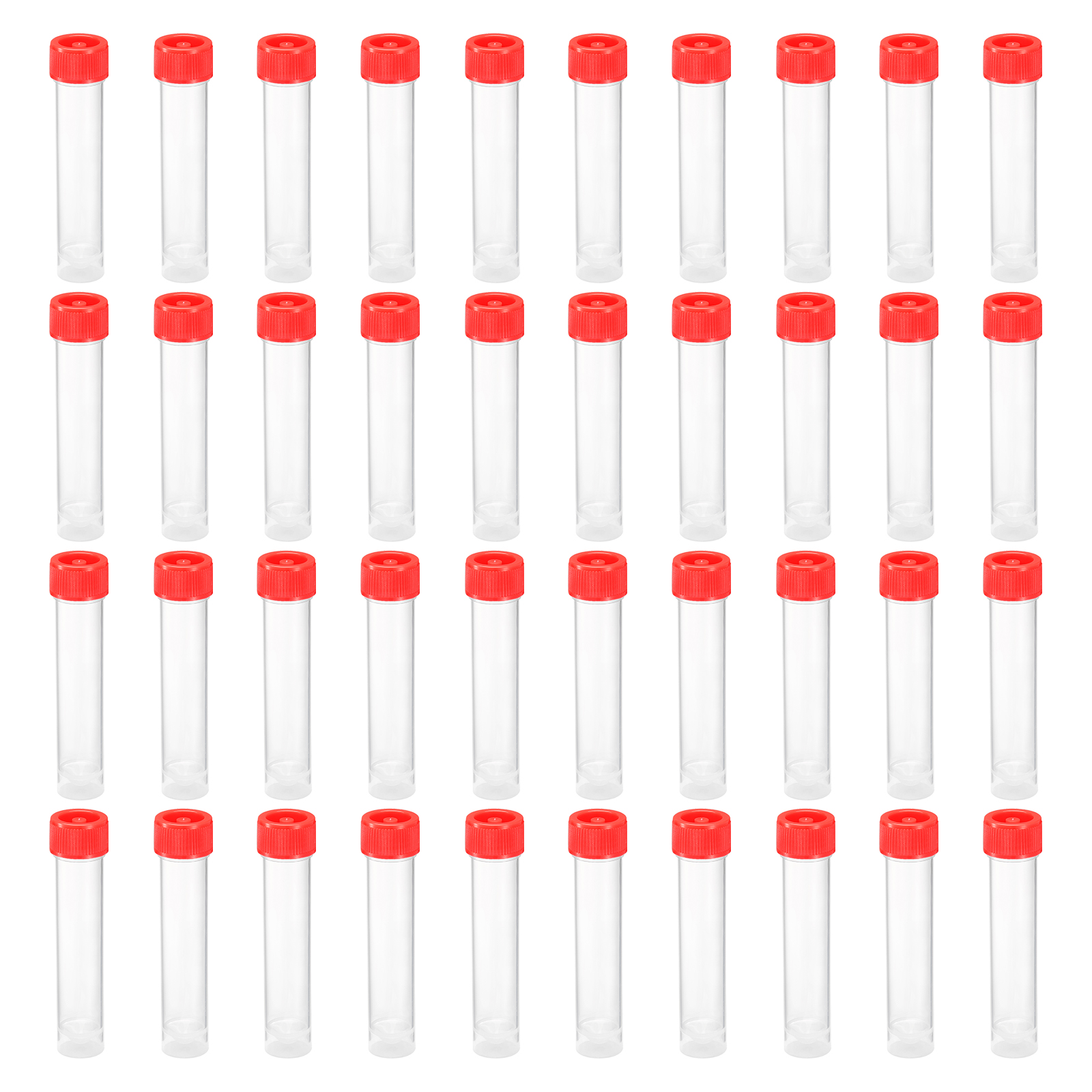 Uxcell 20mL Plastic Test Tubes, 40 Pack Frozen Test Tube Vial Container ...