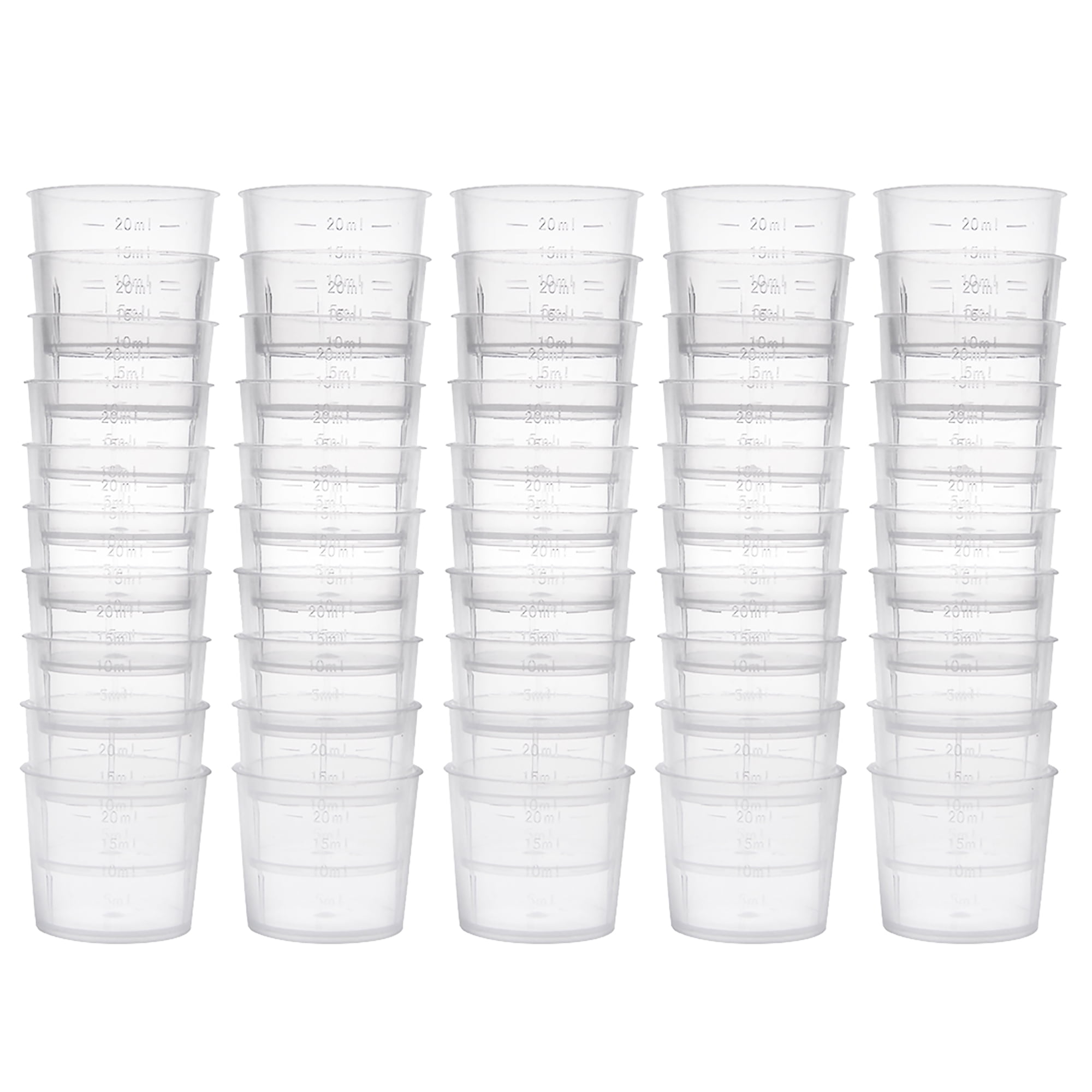 Uxcell 20ml PP Graduated Beaker Measuring Cup Transparent for Lab 50 ...