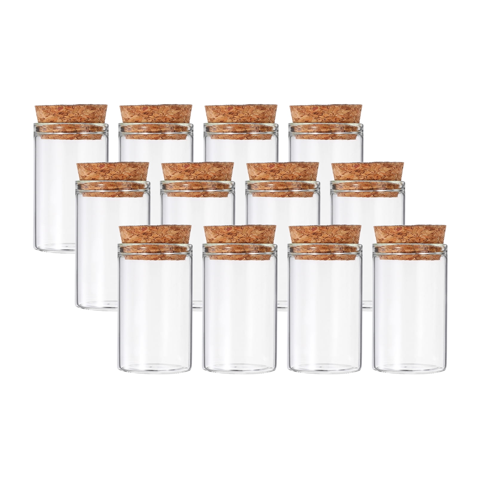 Uxcell 20ml Test Tubes, 12pcs 1.97x1.18 Glass Clear Flat Bottom Test ...