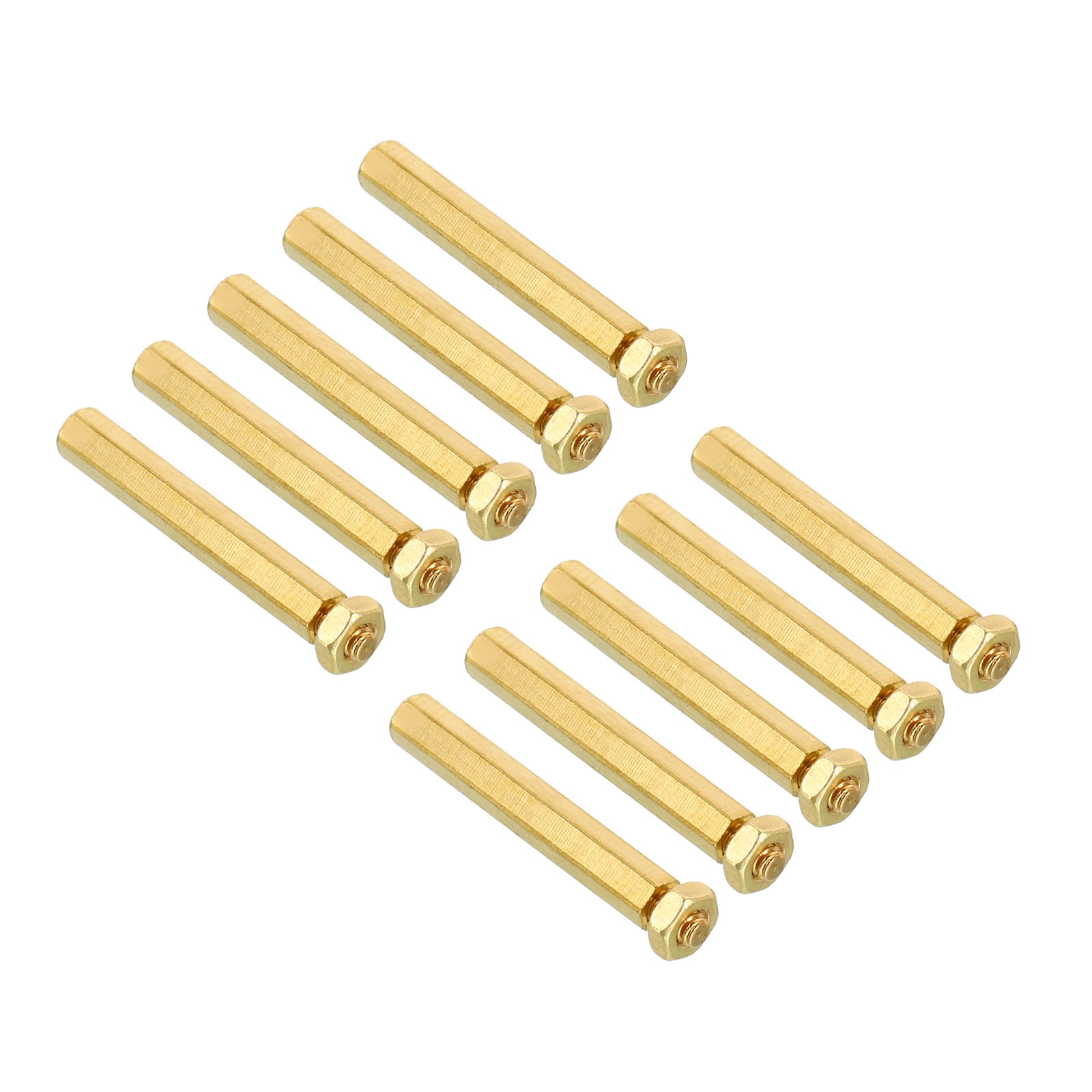 Uxcell 20mm+3mm M2 Standoff Screws 40 Pack Brass Hex Standoffs Nuts ...