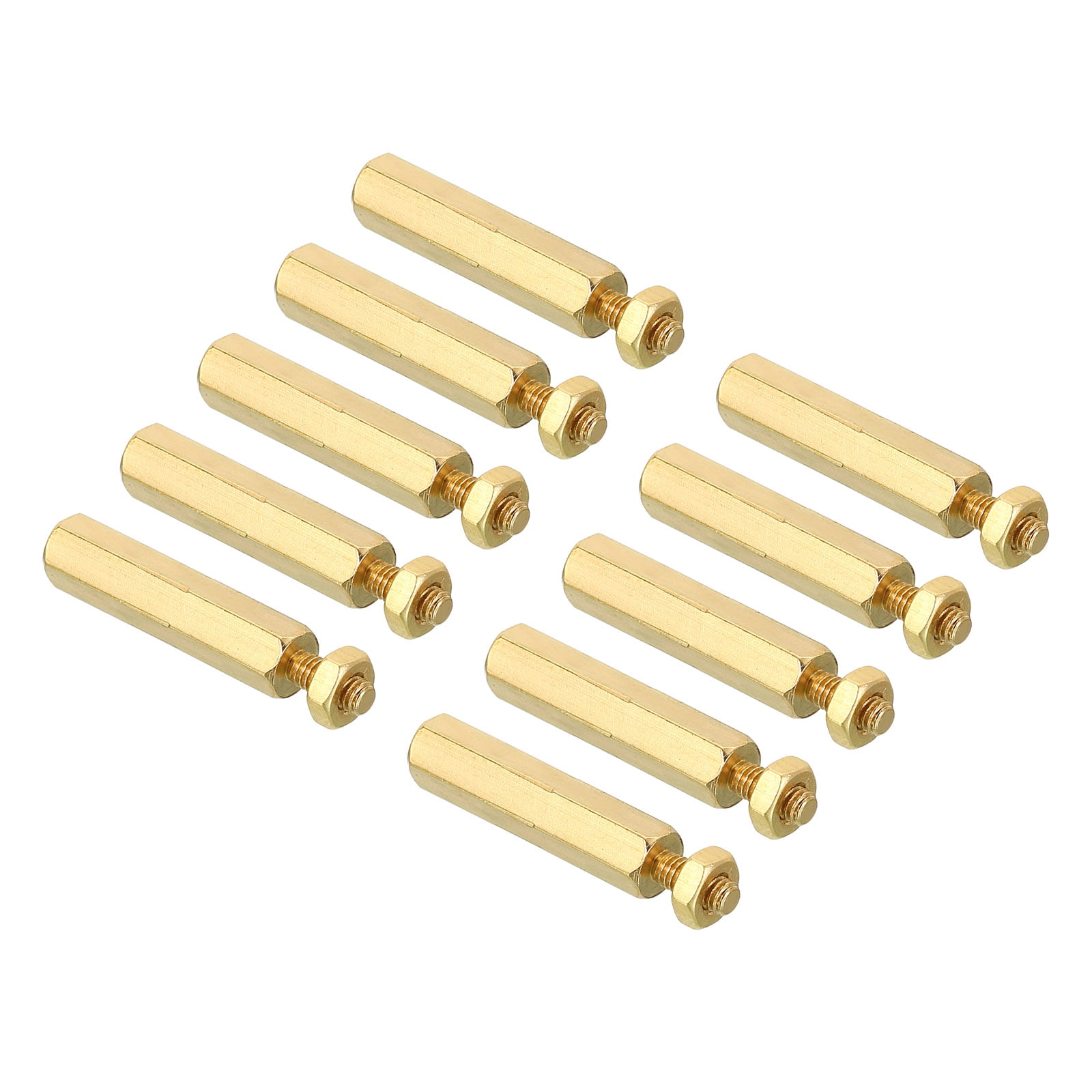 Uxcell 20mm+6mm M2.5 Standoff Screws 40 Pack Brass Hex Standoffs Nuts Gold Tone - Walmart.com