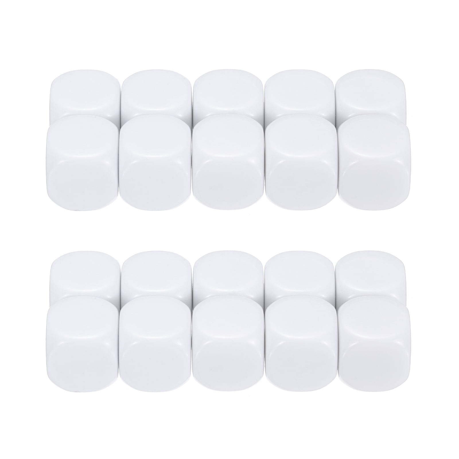 20 mm Acrylic Dice Blank, 20 Pcs Standard Game Dice Rounded Corner for ...