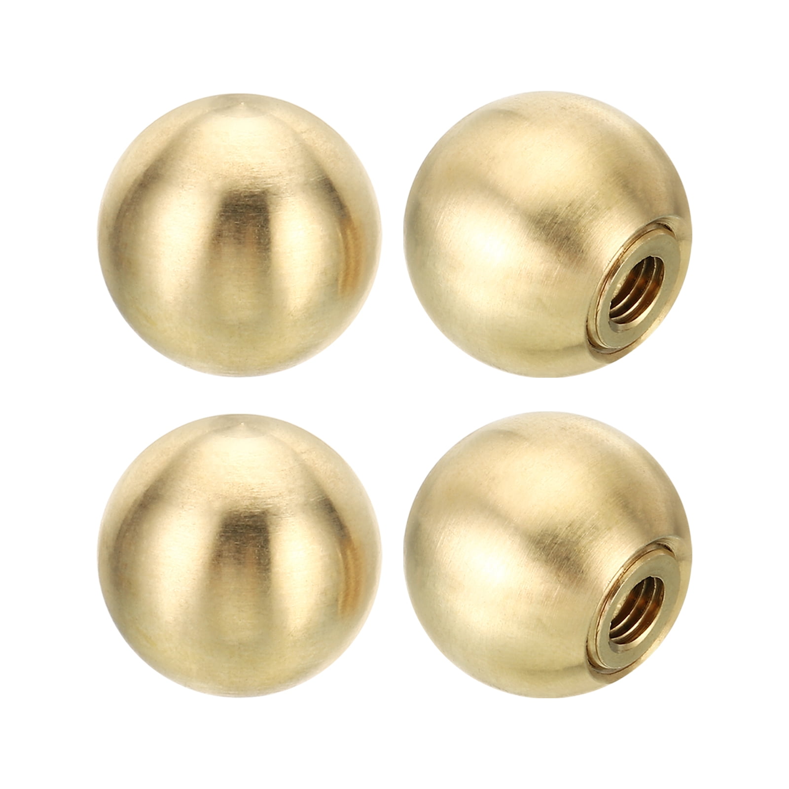 Uxcell 0.79" Ball Lamp Finials Caps 4 Set Solid Brass Lamp Shade Harp ...