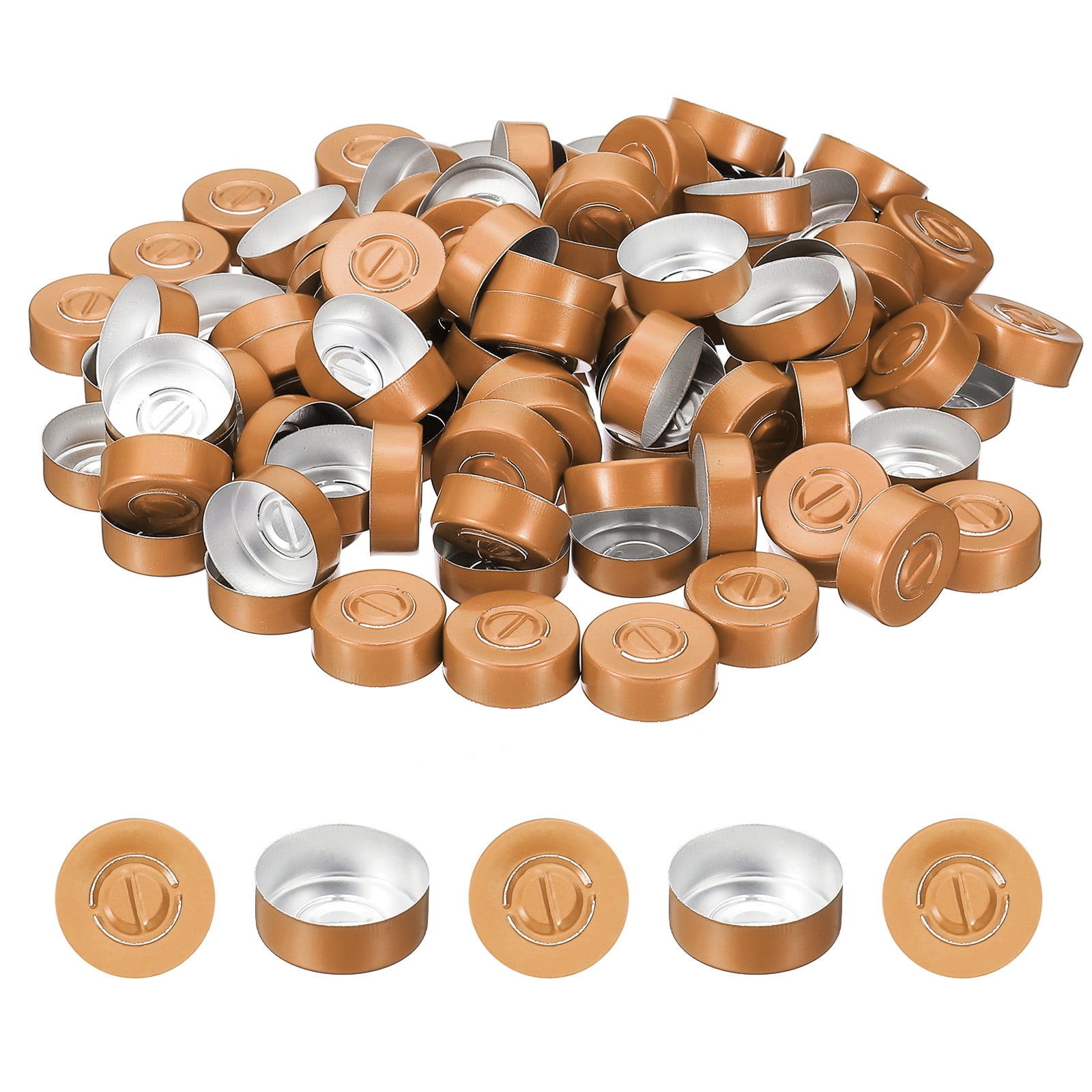 Uxcell 20mm Flip Off Caps, 100 Pcs Flip Off Caps Flip Off Seals Flip ...