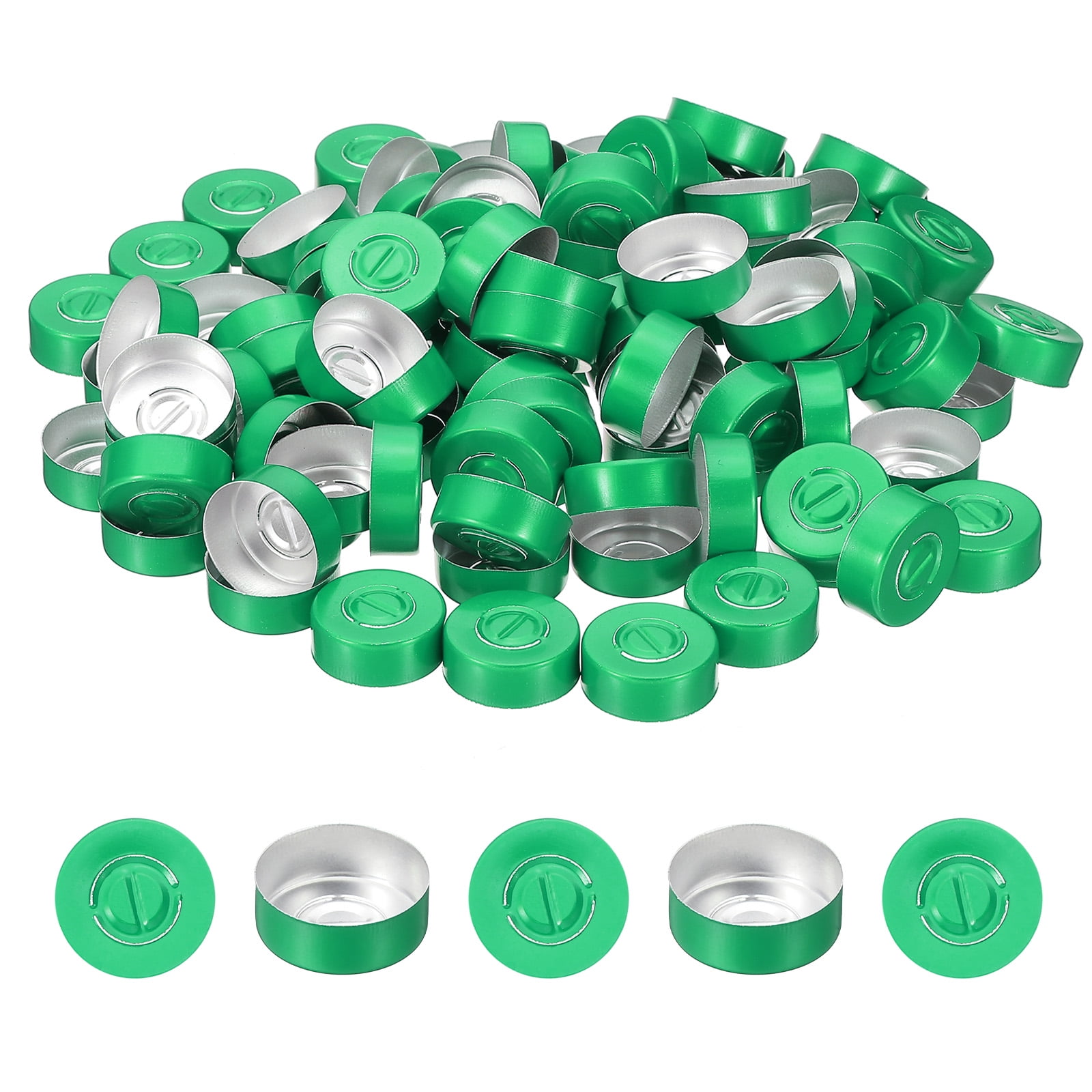 Uxcell 20mm Flip Off Caps, 100 Pcs Flip Off Caps Flip Off Seals Flip ...