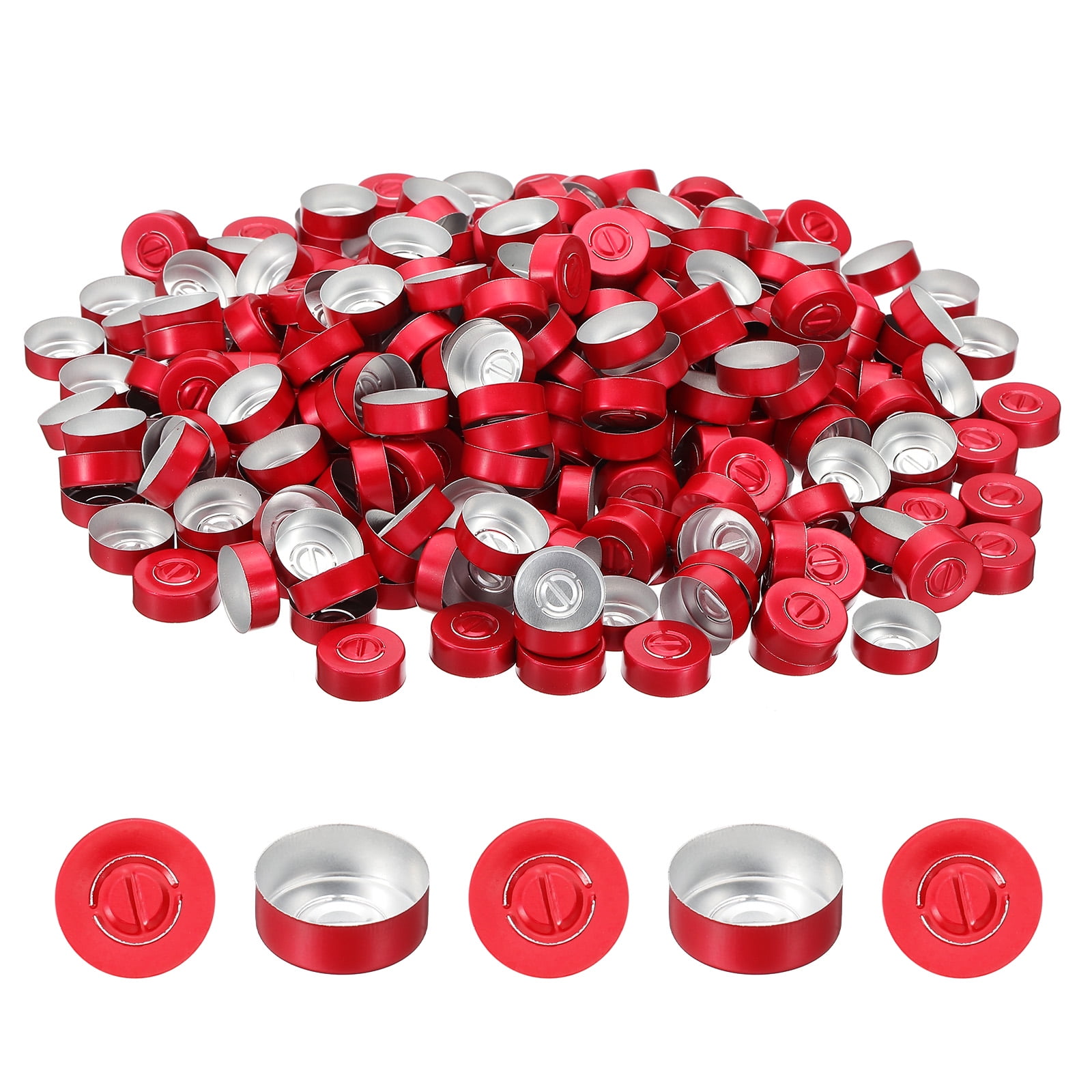 Uxcell 20mm Flip Off Caps, 300 Pcs Flip Off Caps Flip Off Seals Flip ...