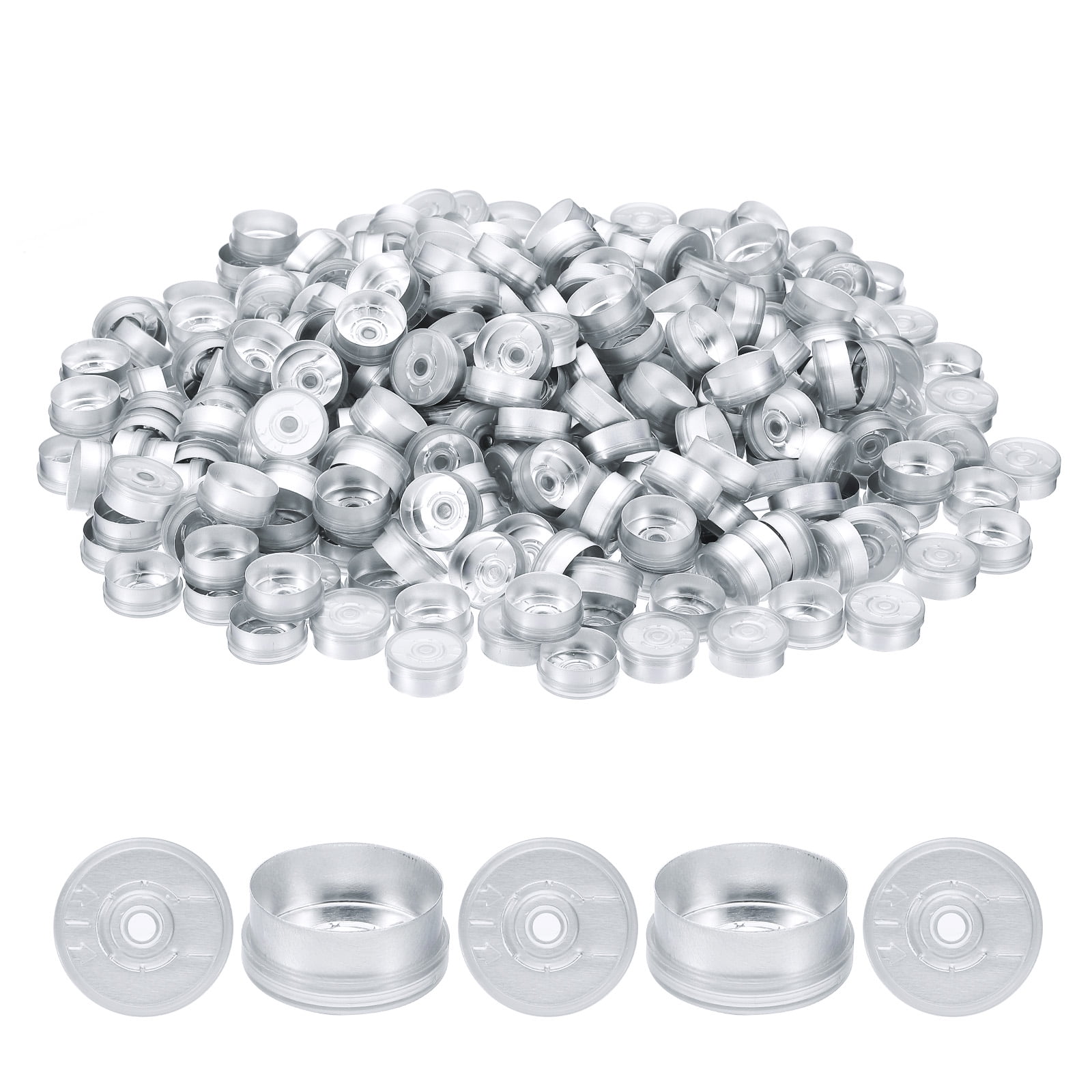 Uxcell 20mm Flip Off Caps, 300 Pcs Seals Flip Off Vial Seals Plastic ...