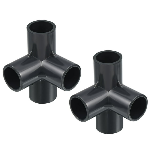 Uxcell 20mm ID Elbow Pipe Fittings UPVC 4 Way Side Outlet Cross ...