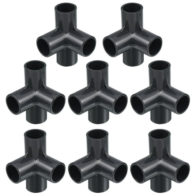 Uxcell 20mm ID Elbow Pipe Fittings UPVC 4 Way Side Outlet Cross ...