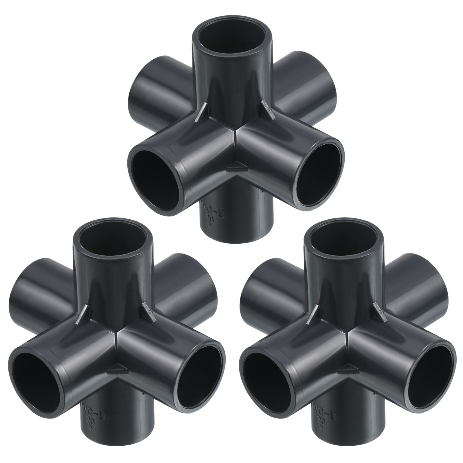 Uxcell 20mm ID UPVC Elbow Fitting 6 Way PVC Pipe Fittings Connector ...