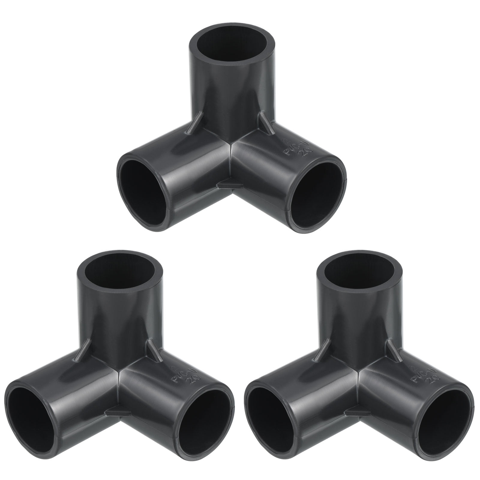 Uxcell 20mm ID UPVC Pipe Fittings 3 Way Elbow Side Outlet Tee Furniture ...