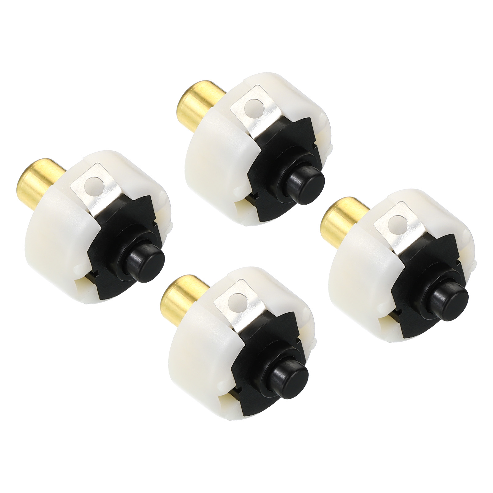 Uxcell 20mm Latching Push Button Switch, 4 Pcs DC 30V 1A On/Off Self ...