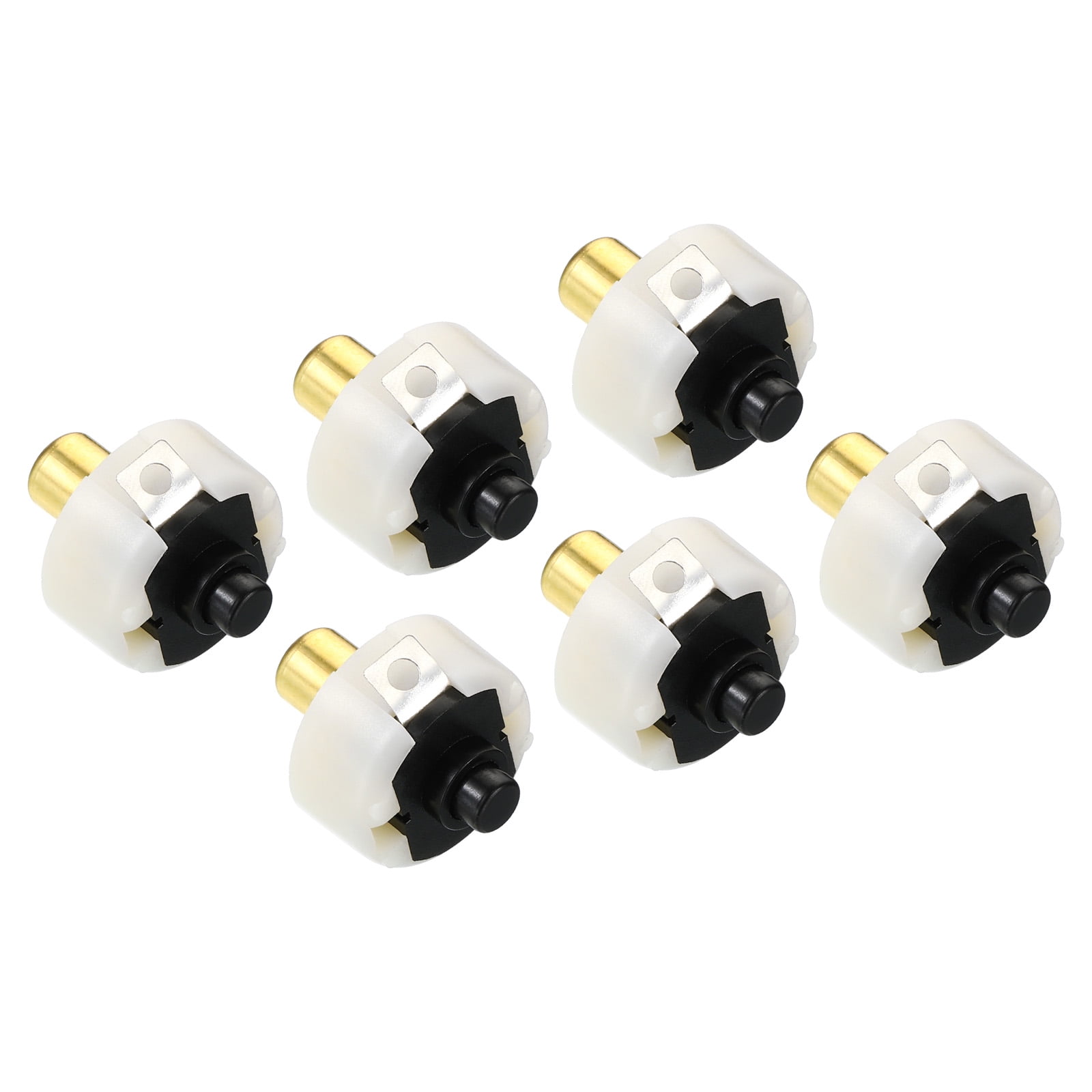 Uxcell 20mm Latching Push Button Switch, 6 Pcs DC 30V 1A On/Off Self ...