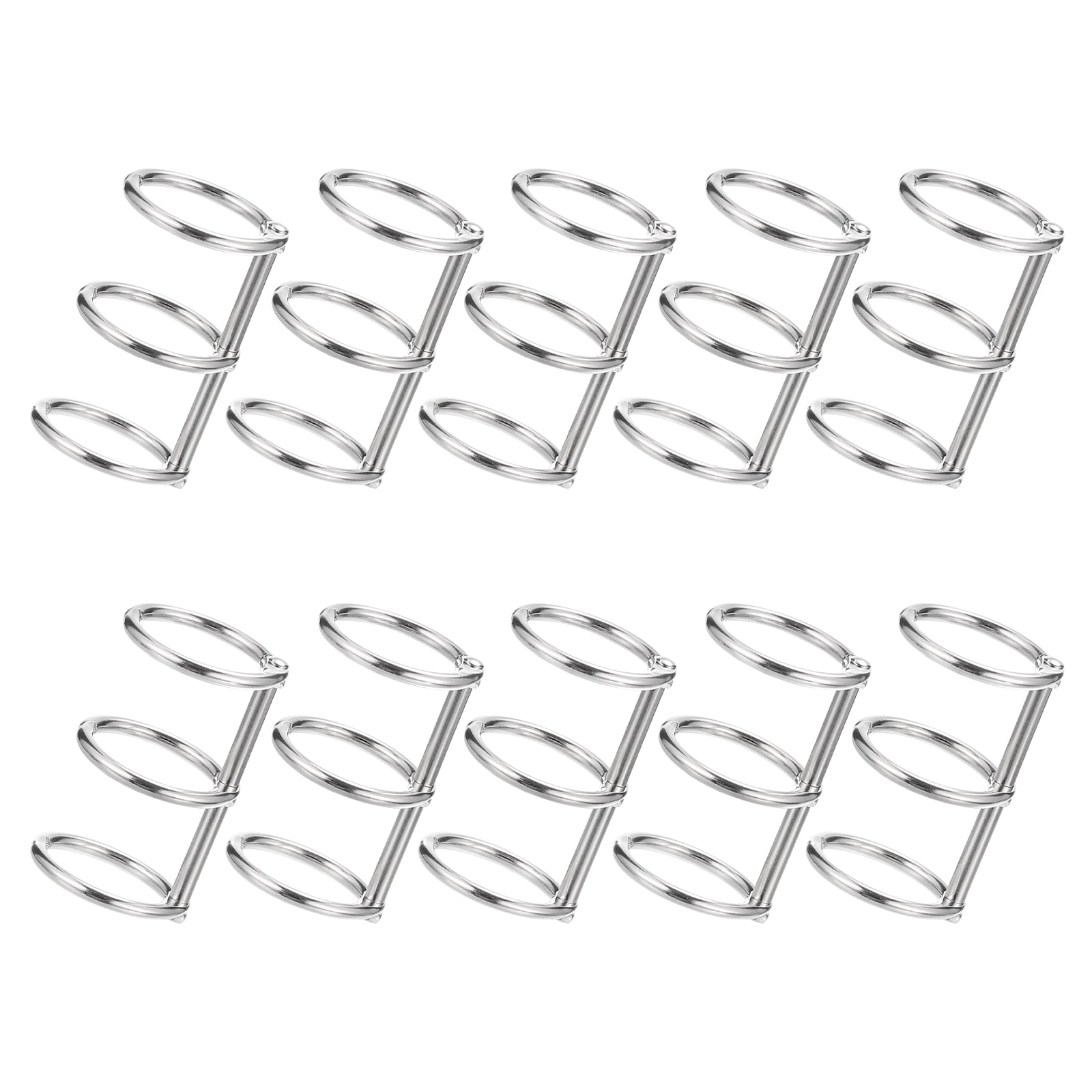 Uxcell 20mm Loose Leaf Binder Rings, 20 Pack 3-Rings Book Binder Ring ...