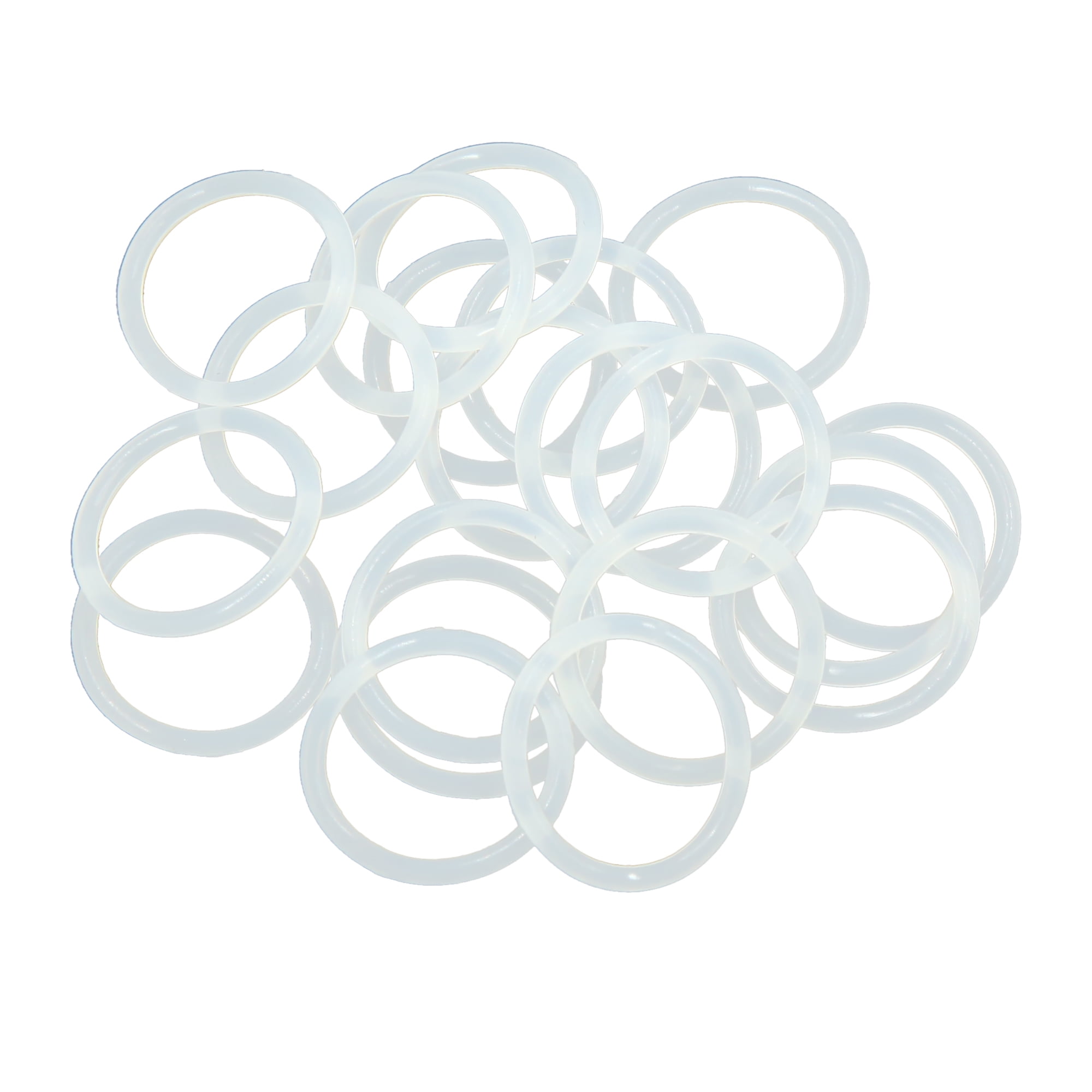Uxcell 20mm OD 16mm ID 2mm Width Silicone Seal O-Rings White 20 Pack ...