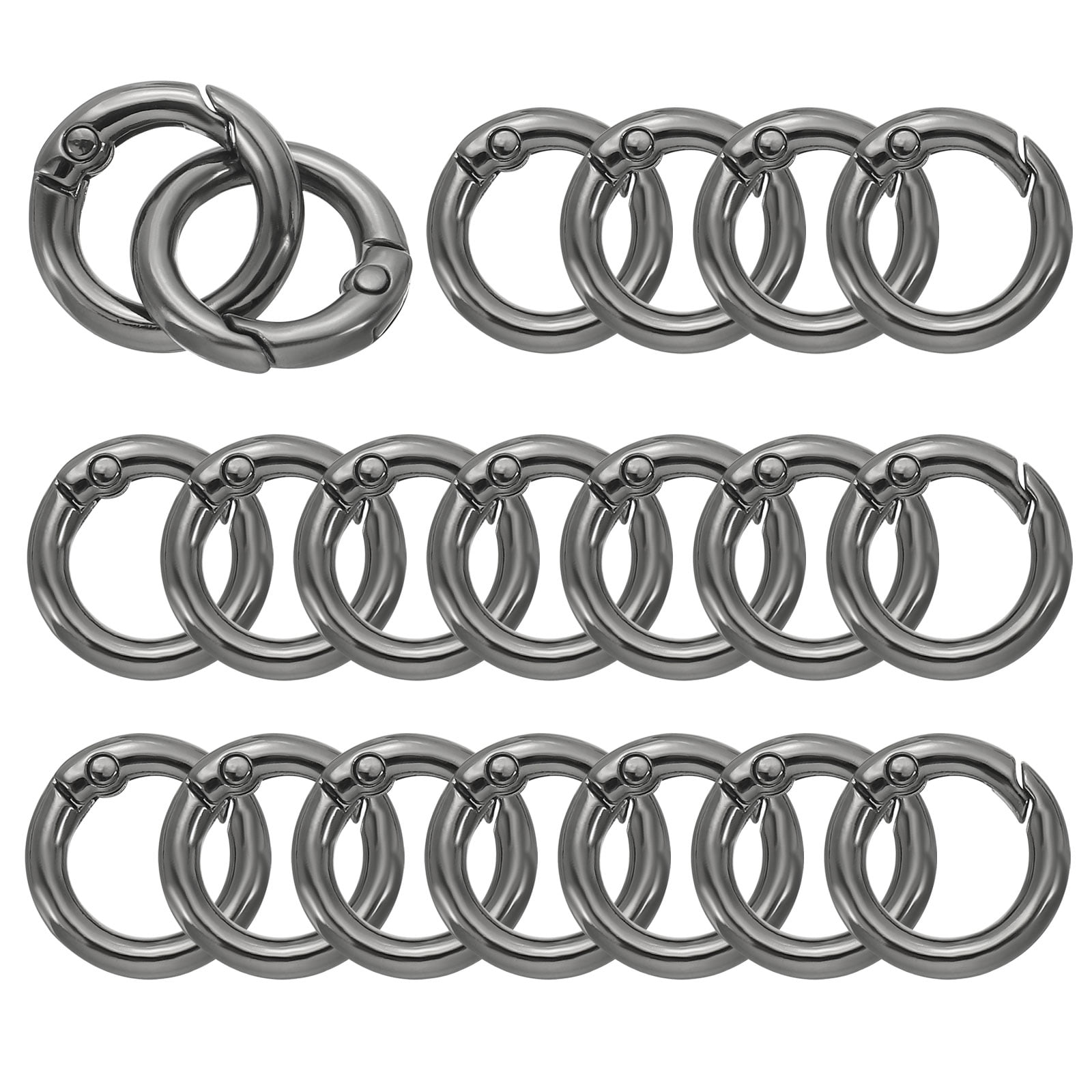 Uxcell 20mm OD Spring O Rings Round Clasp Clip Trigger Snap Spring ...
