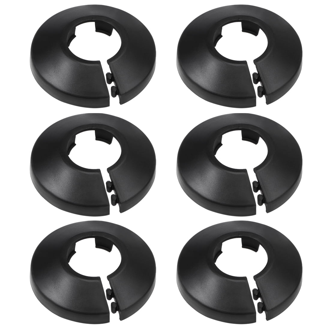 Uxcell 20mm PP Plastic Black Water Pipe Cover Decoration 6 Pack ...
