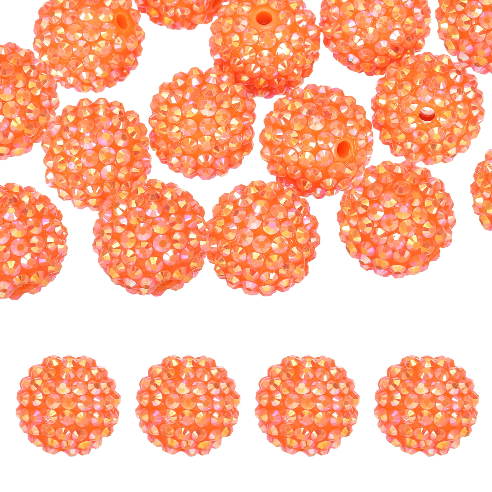 Uxcell 20mm Resin Rhinestone Beads for Beadable Pen, 20 Pack Ball Disco ...