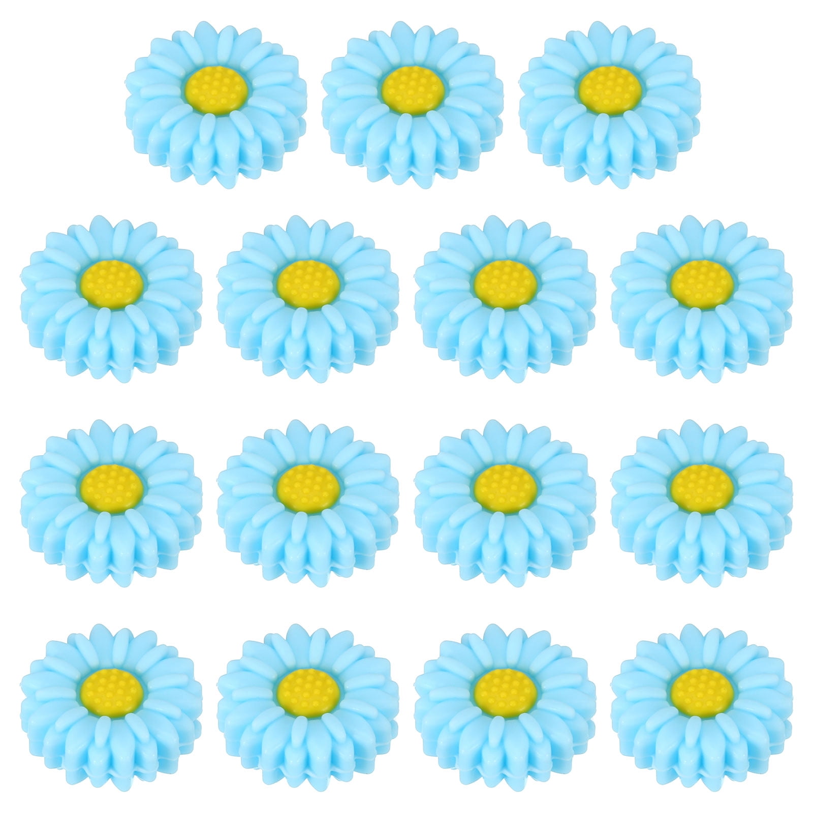 Uxcell 20mm Silicone Flower Beads, 15 Pcs Cute Colorful Soft Sunflower ...