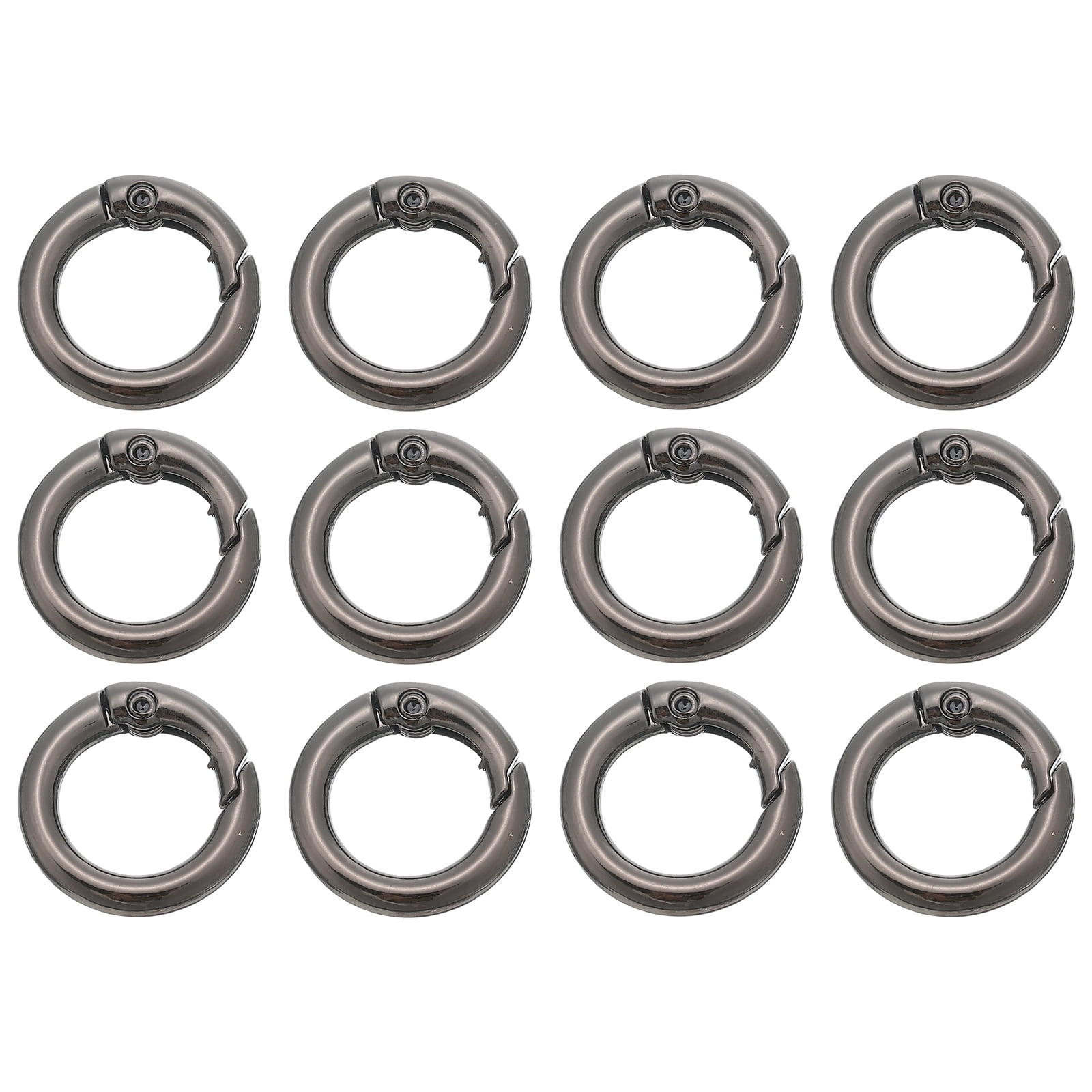 Uxcell 20mm Spring O Ring Round Snap Clip, Circle Trigger Keyrings ...