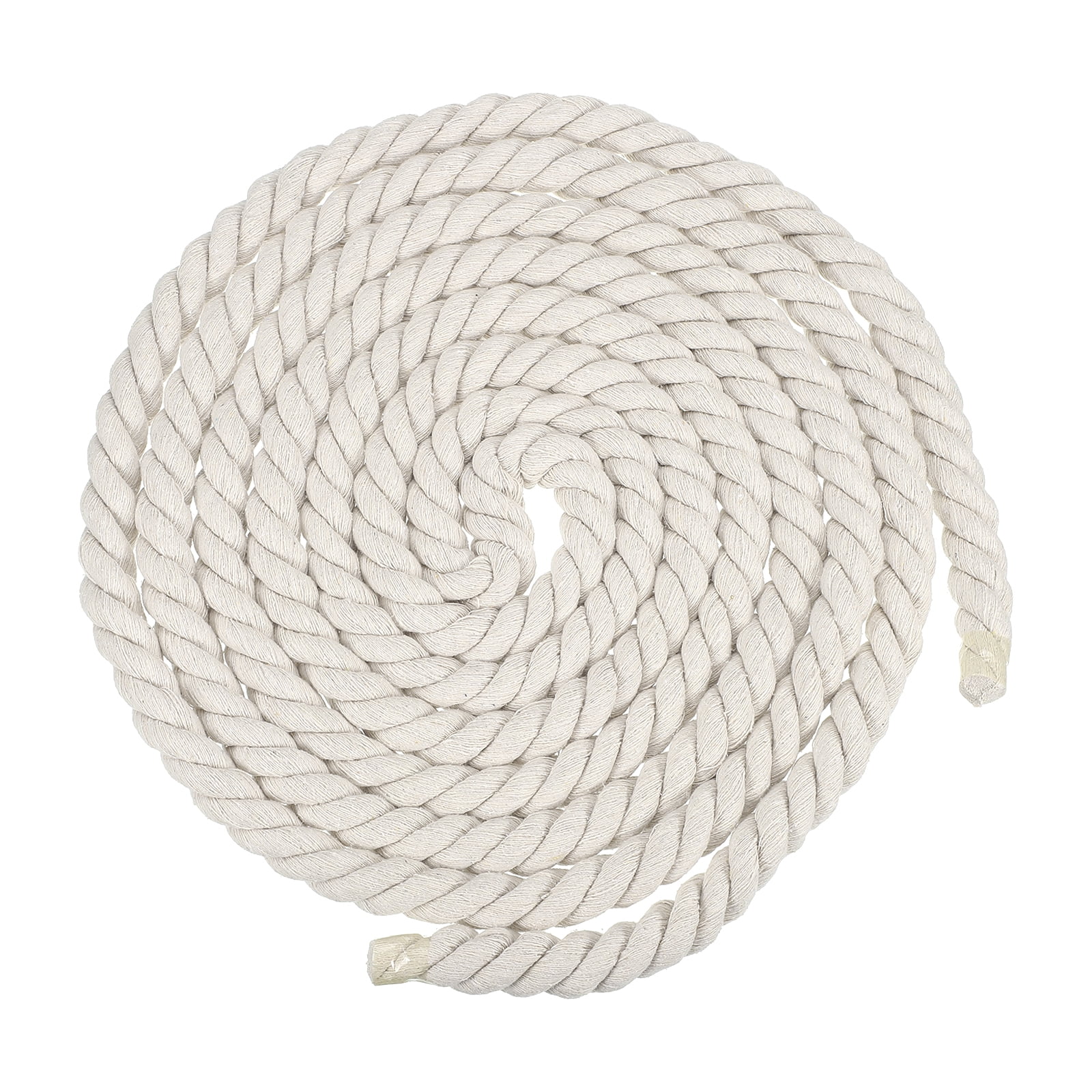 Uxcell 20mm x 16.4 Feet White Cotton Rope,3 Strand Clothes Line ...