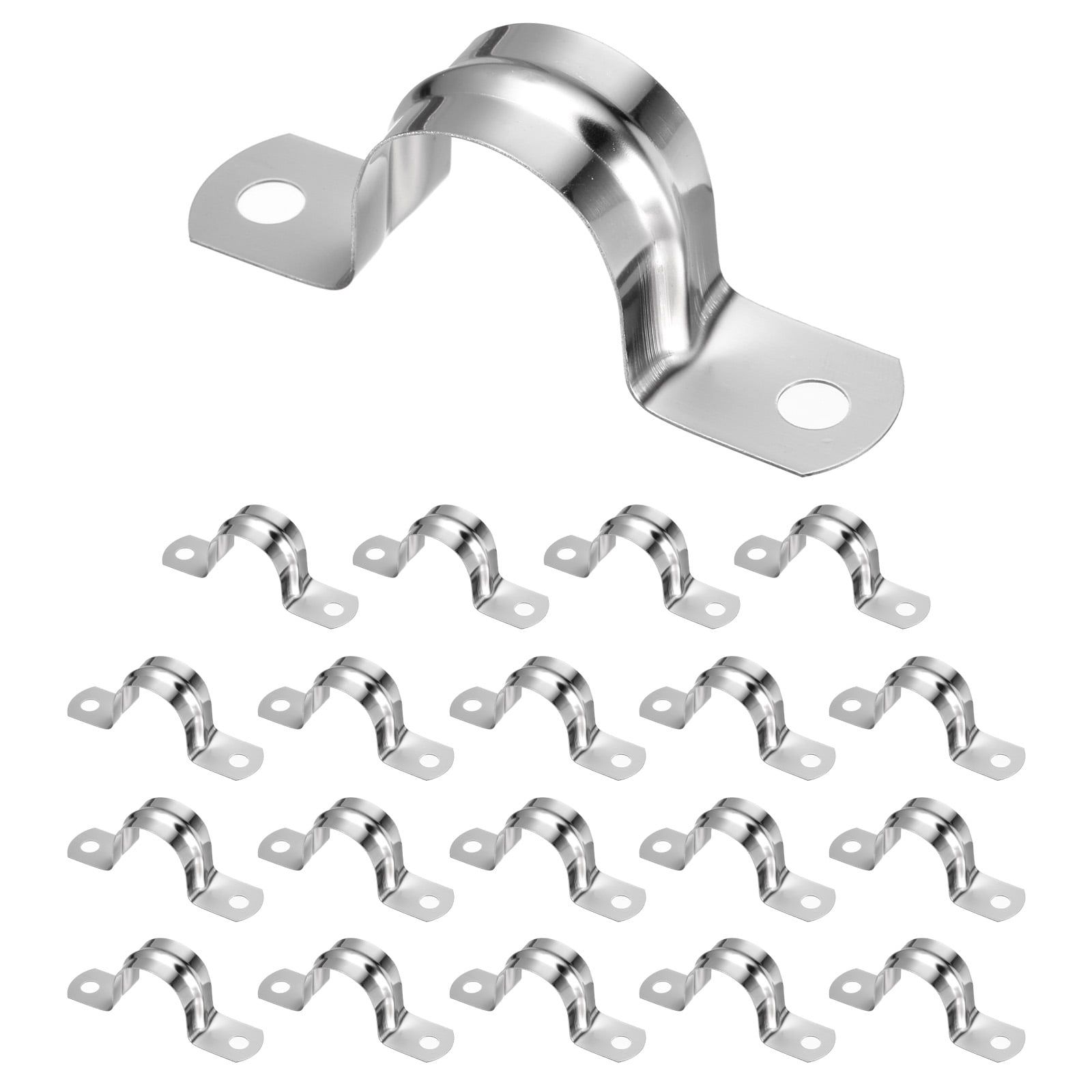 Uxcell 20pcs 1-Inch 25mm Conduit Clamps M25 U Tube Pipe Clamp Stainless ...