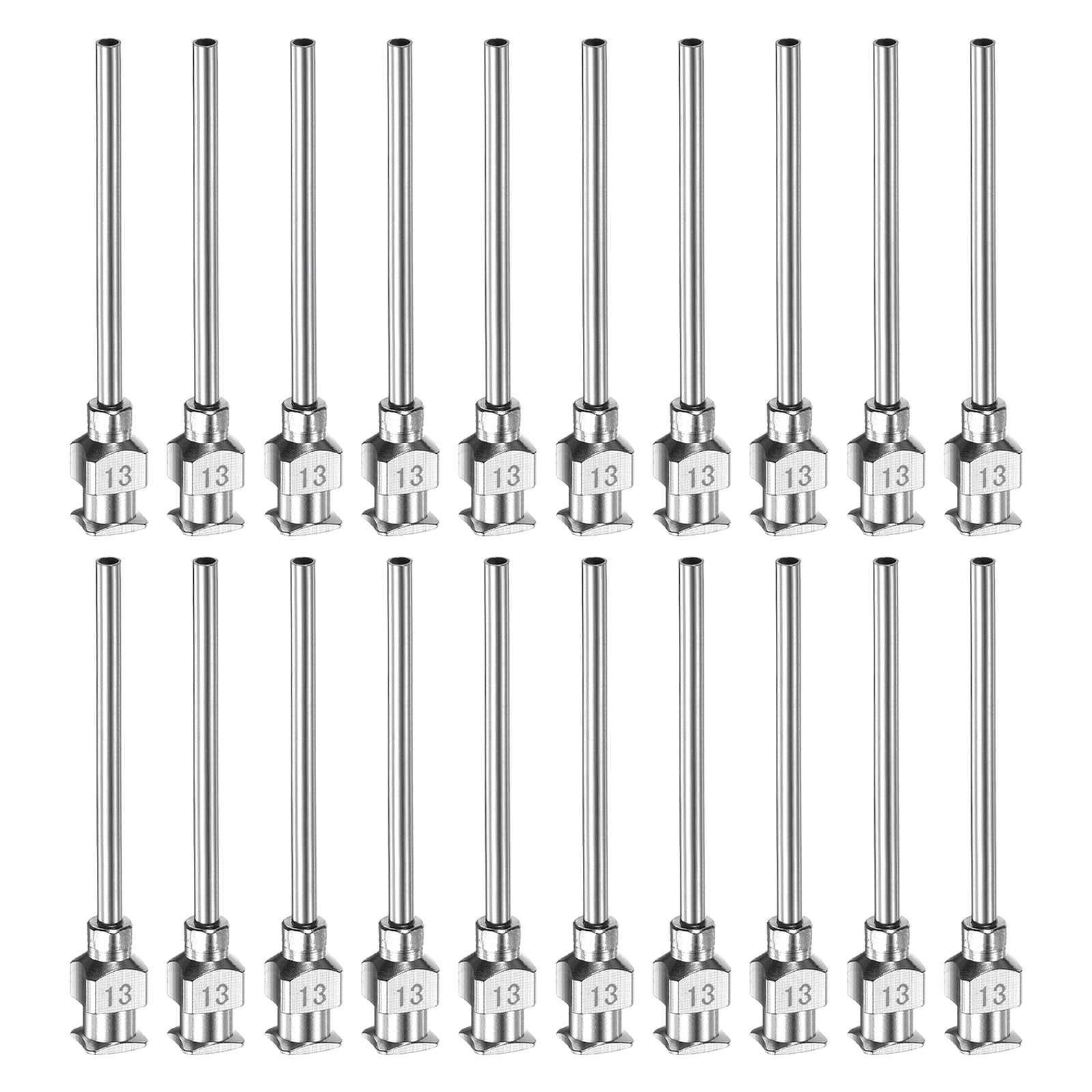 Uxcell 20pcs 13G Stainless Steel Dispensing Needles, 1-1/2" Glue Needle ...