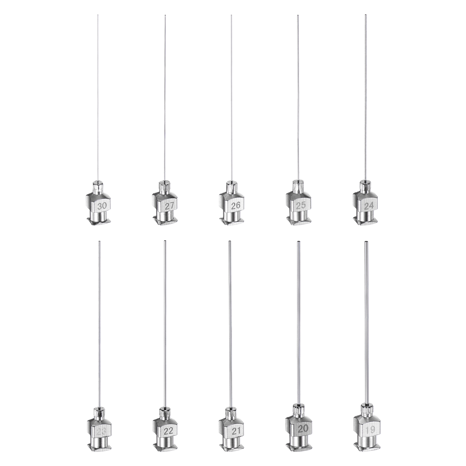 Uxcell 20pcs 19-28G Stainless Steel Dispensing Needle, 2" Glue Needle ...