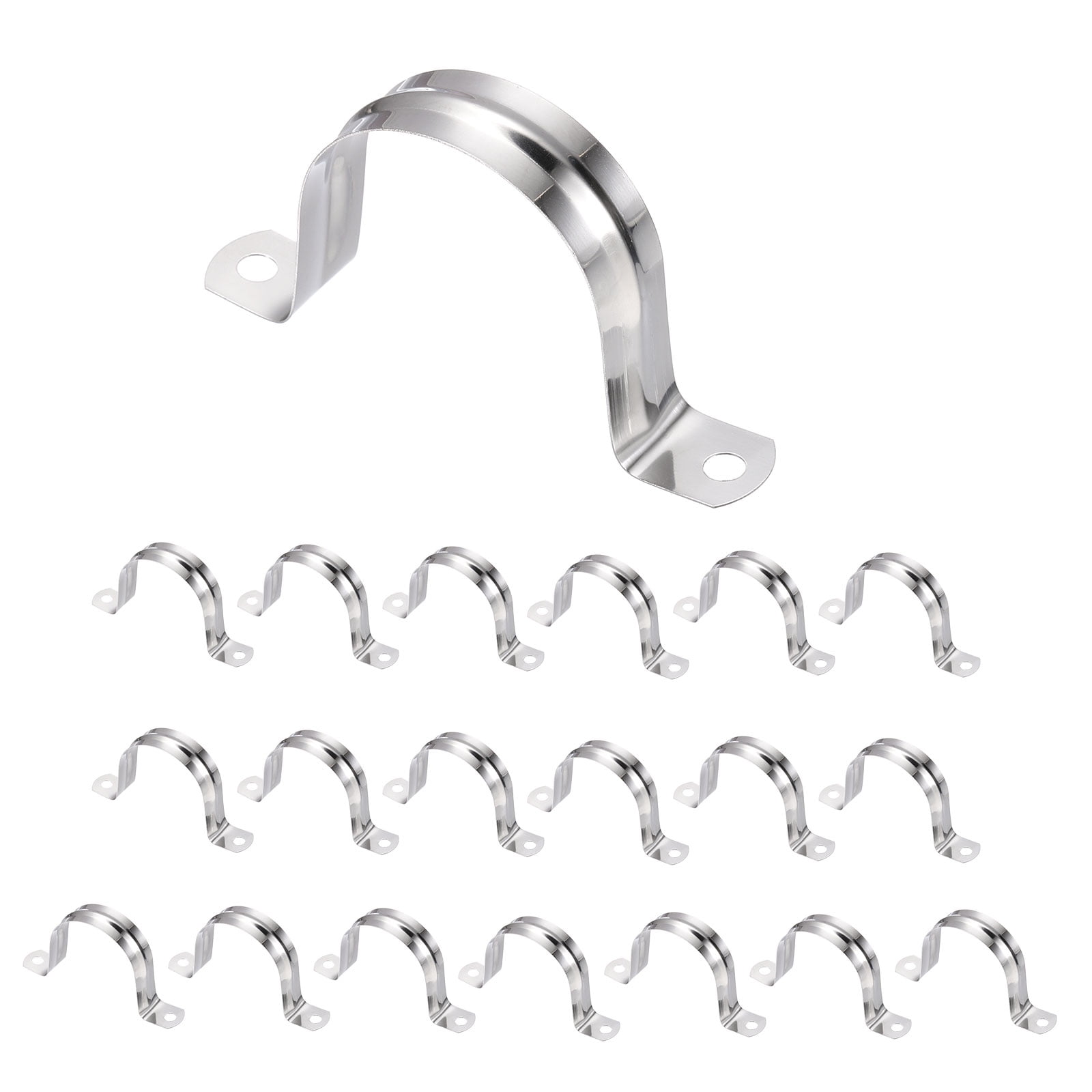Uxcell 20pcs 2-Inch 50mm Conduit Clamps M50 U Tube Pipe Clamp Stainless ...