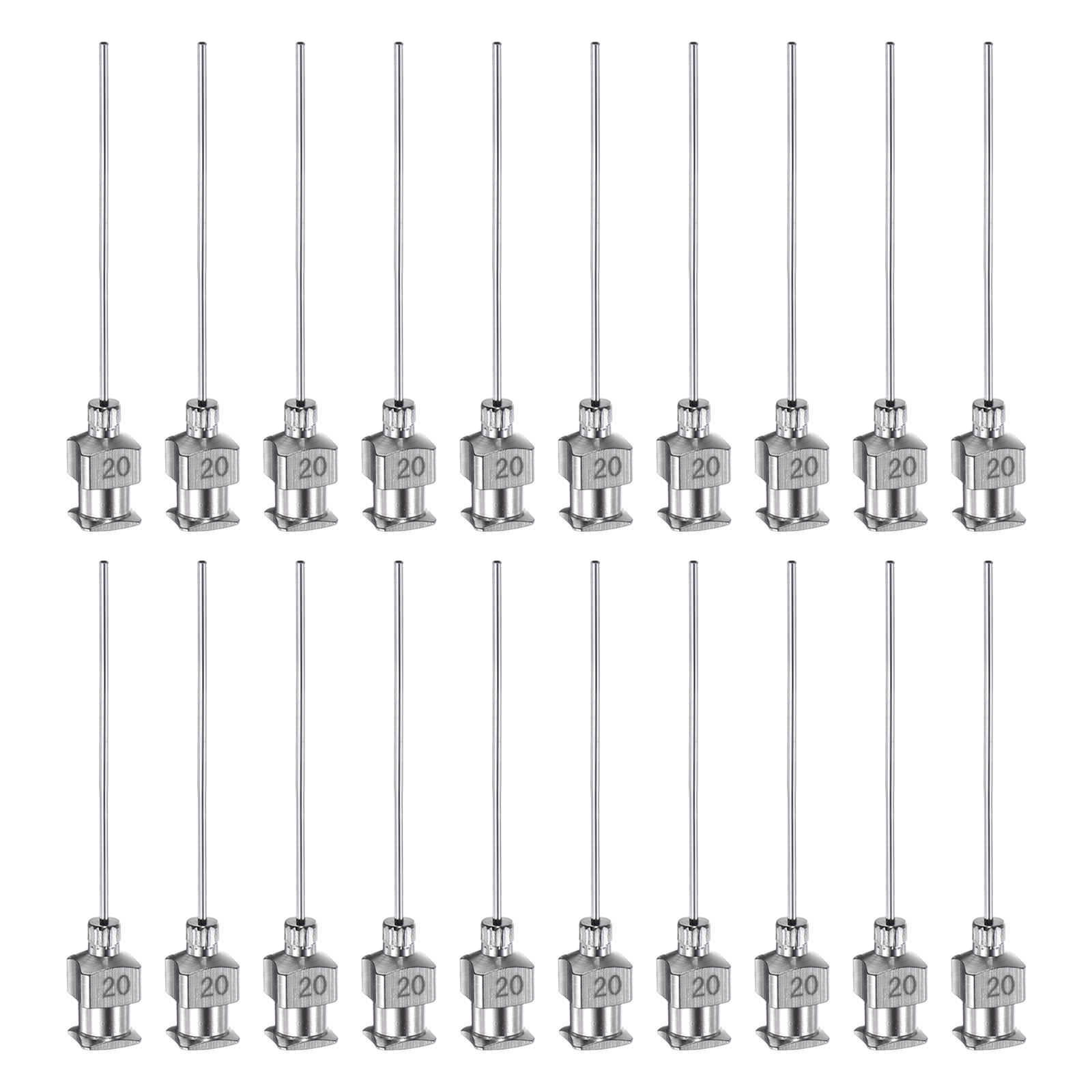 Uxcell 20pcs 20G Stainless Steel Dispensing Needles, 1-1/2" Glue Needle Tube Blunt Tip - Walmart.com