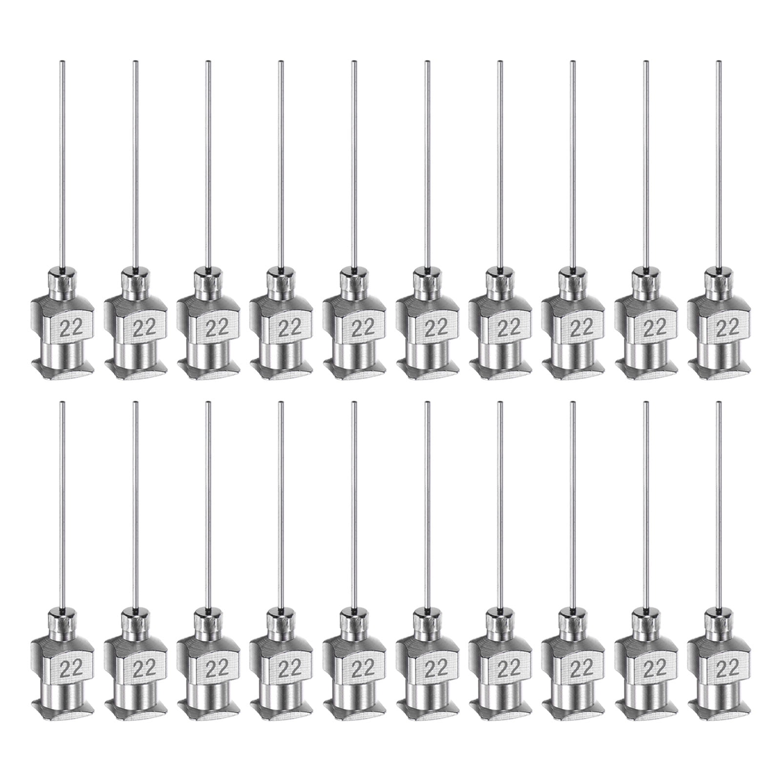 Uxcell 20pcs 22G Stainless Steel Dispensing Needles, 1" Glue Needle ...